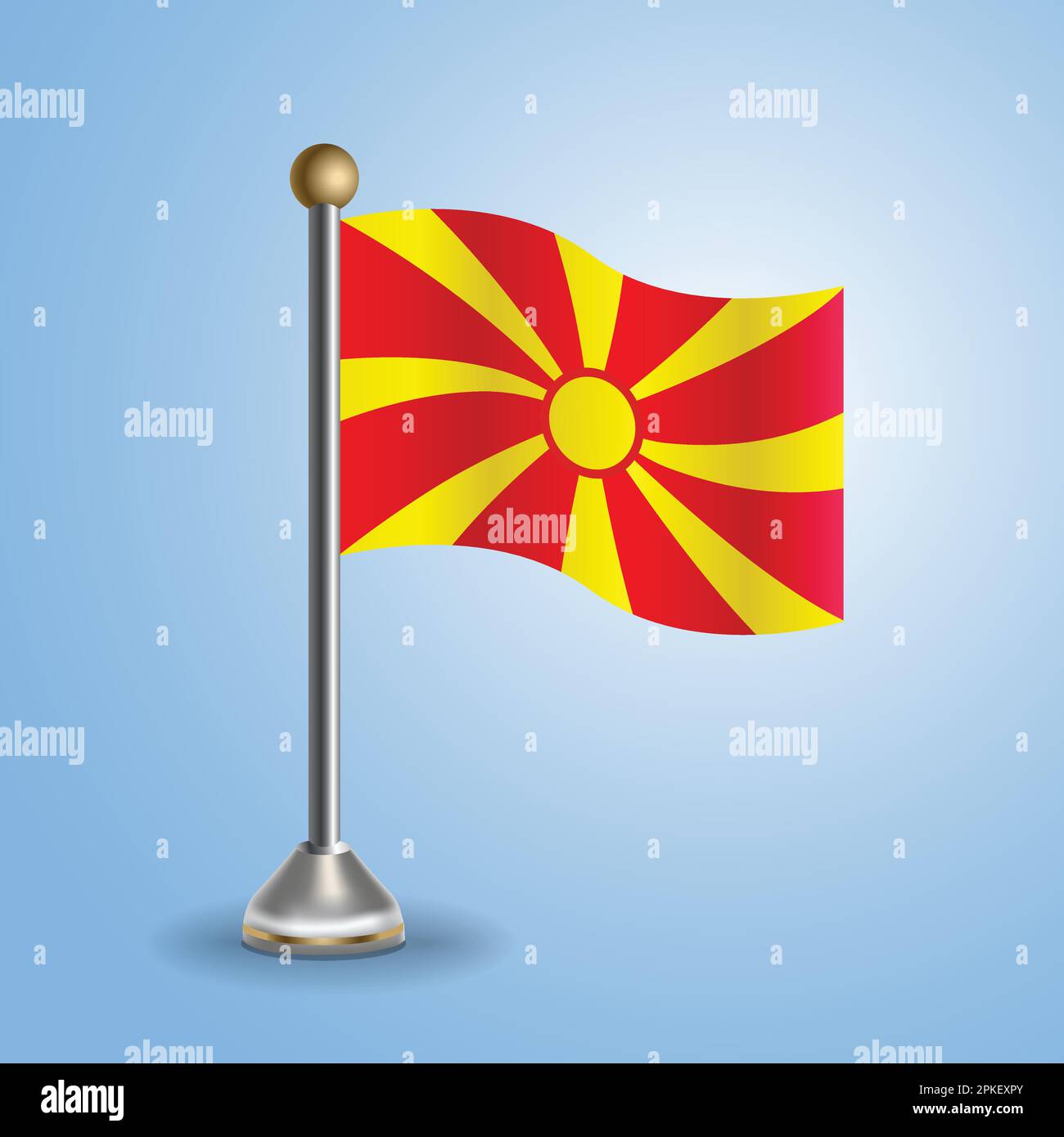 State table flag of Macedonia. National symbol, vector illustration ...