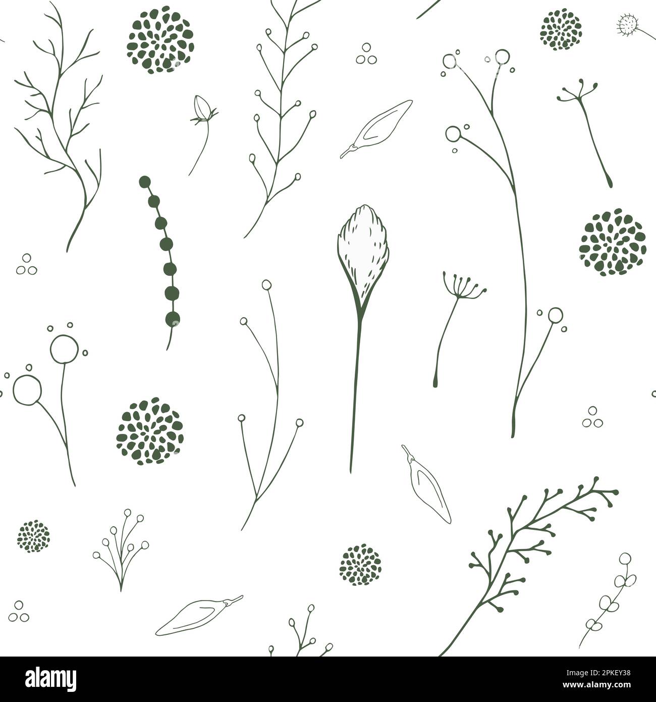 Seamless pattern branches green Stock Vector Images - Alamy