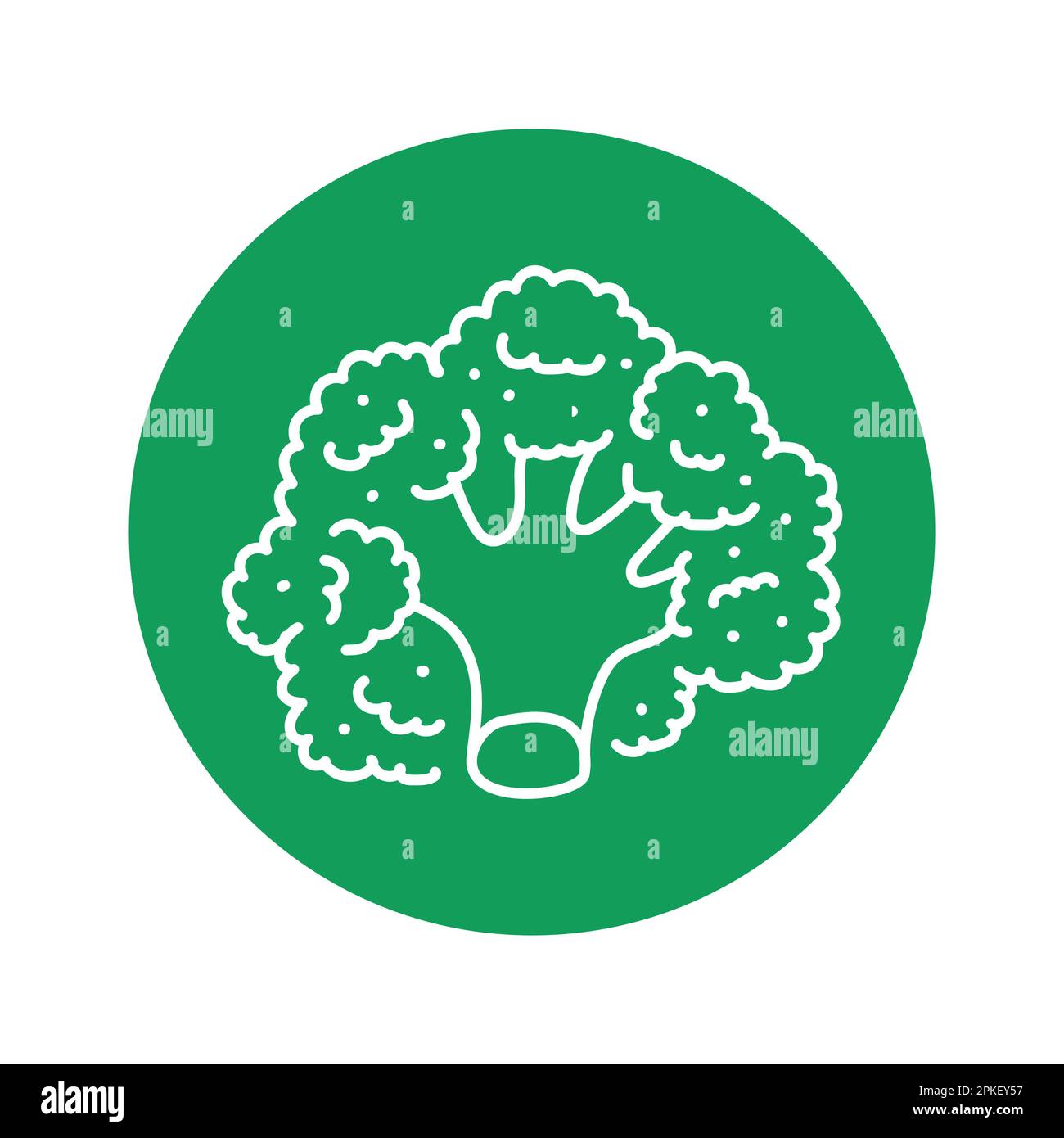 Broccoli color line icon. Healthy food. Vegetarian product Stock Vector ...