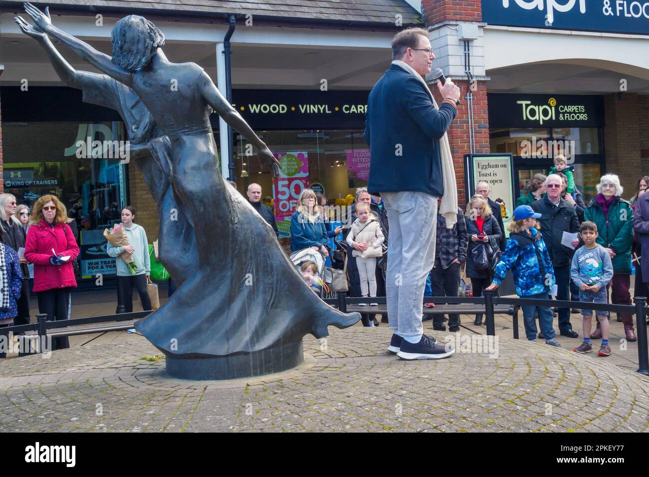 Staines, UK. 7 Apr 2023. Welcome to Two Riers. Christians in Staines ...