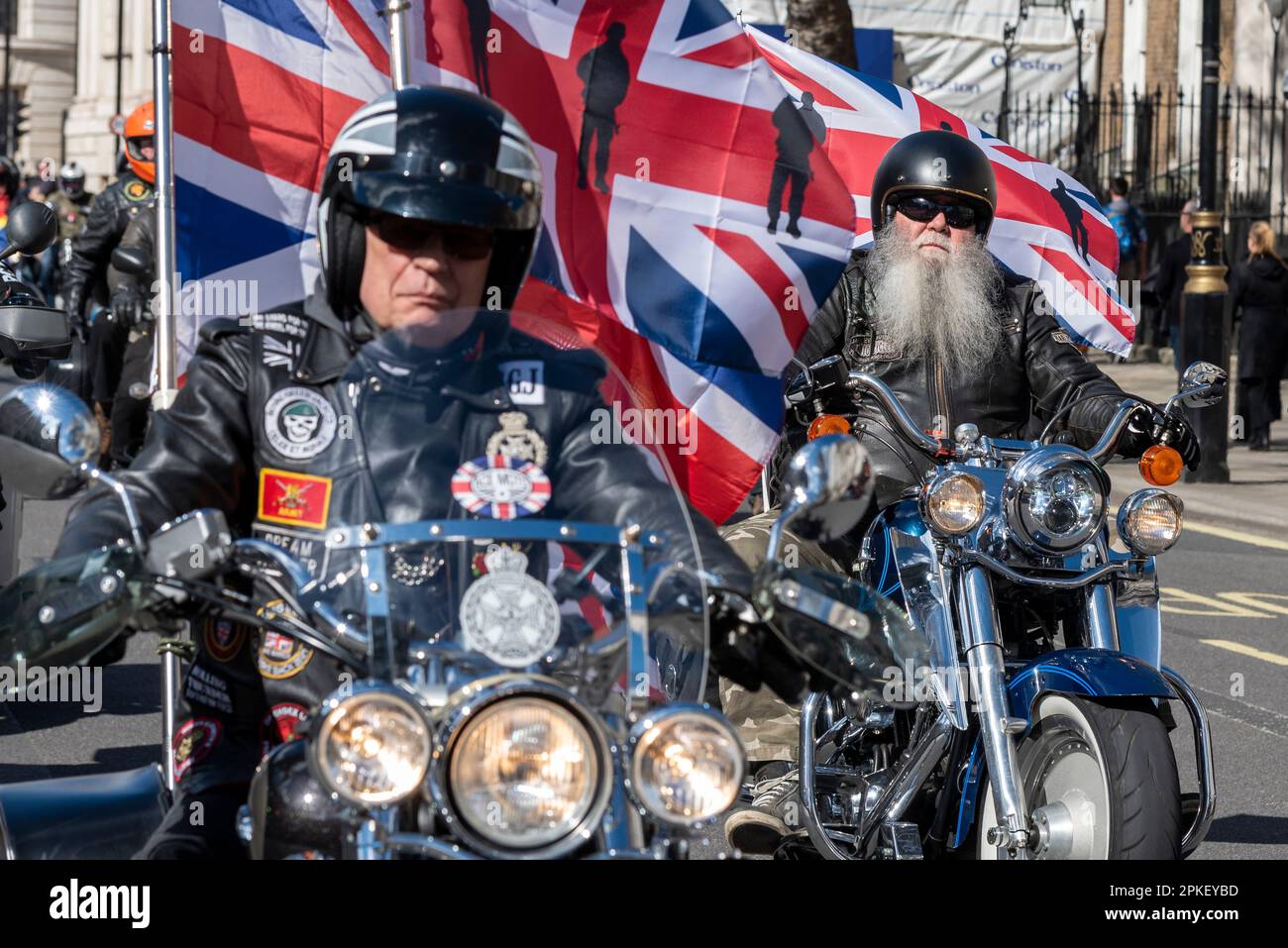 Westminster, London, UK. 7th Apr, 2023. A large group of military ...