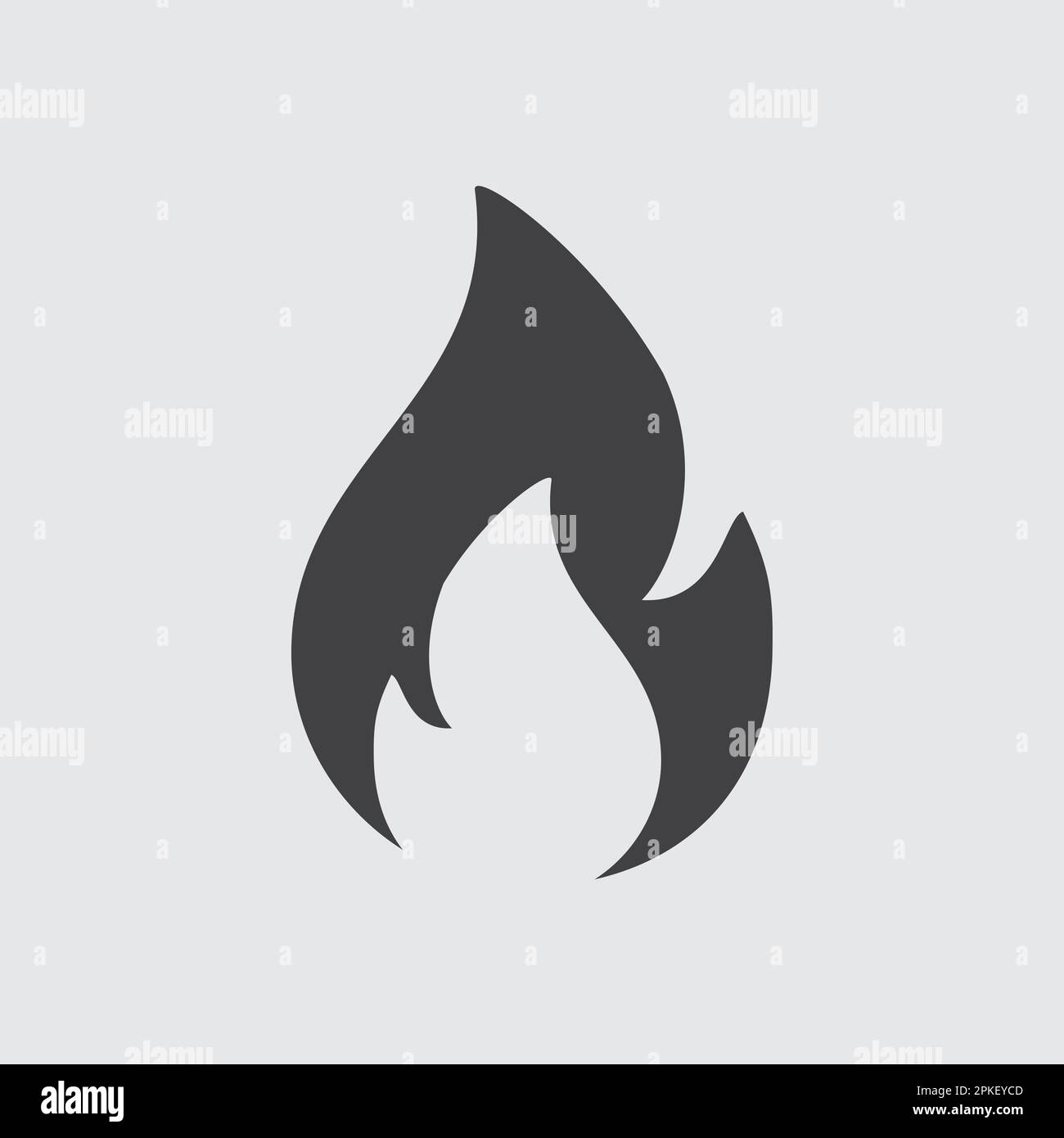 Simple solid fire or flame icon for your design Stock Vector Image ...