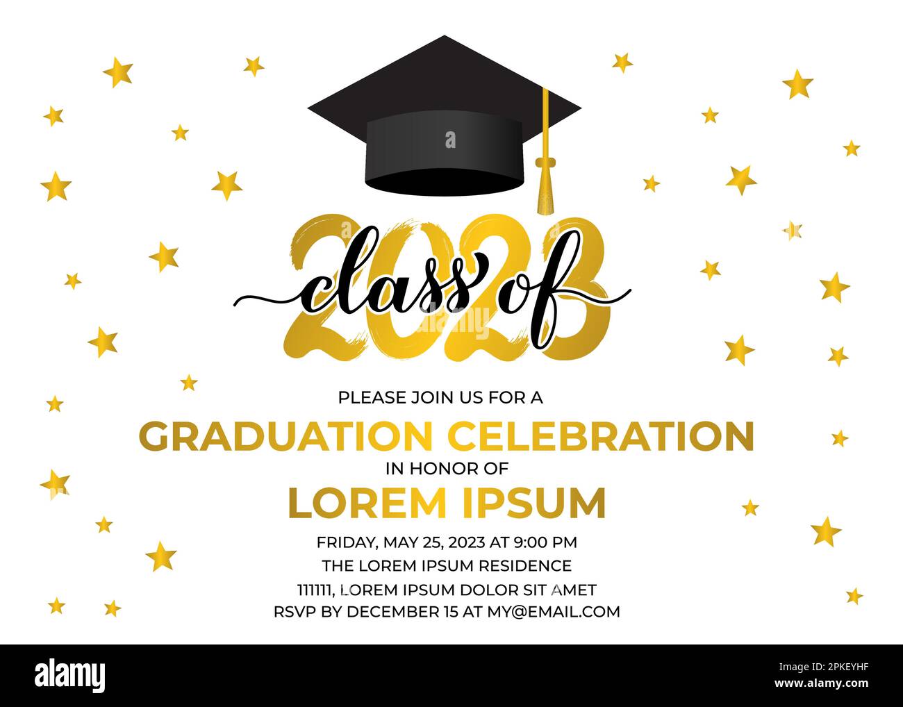 Blank Graduation Invitation Templates Class Of 2022