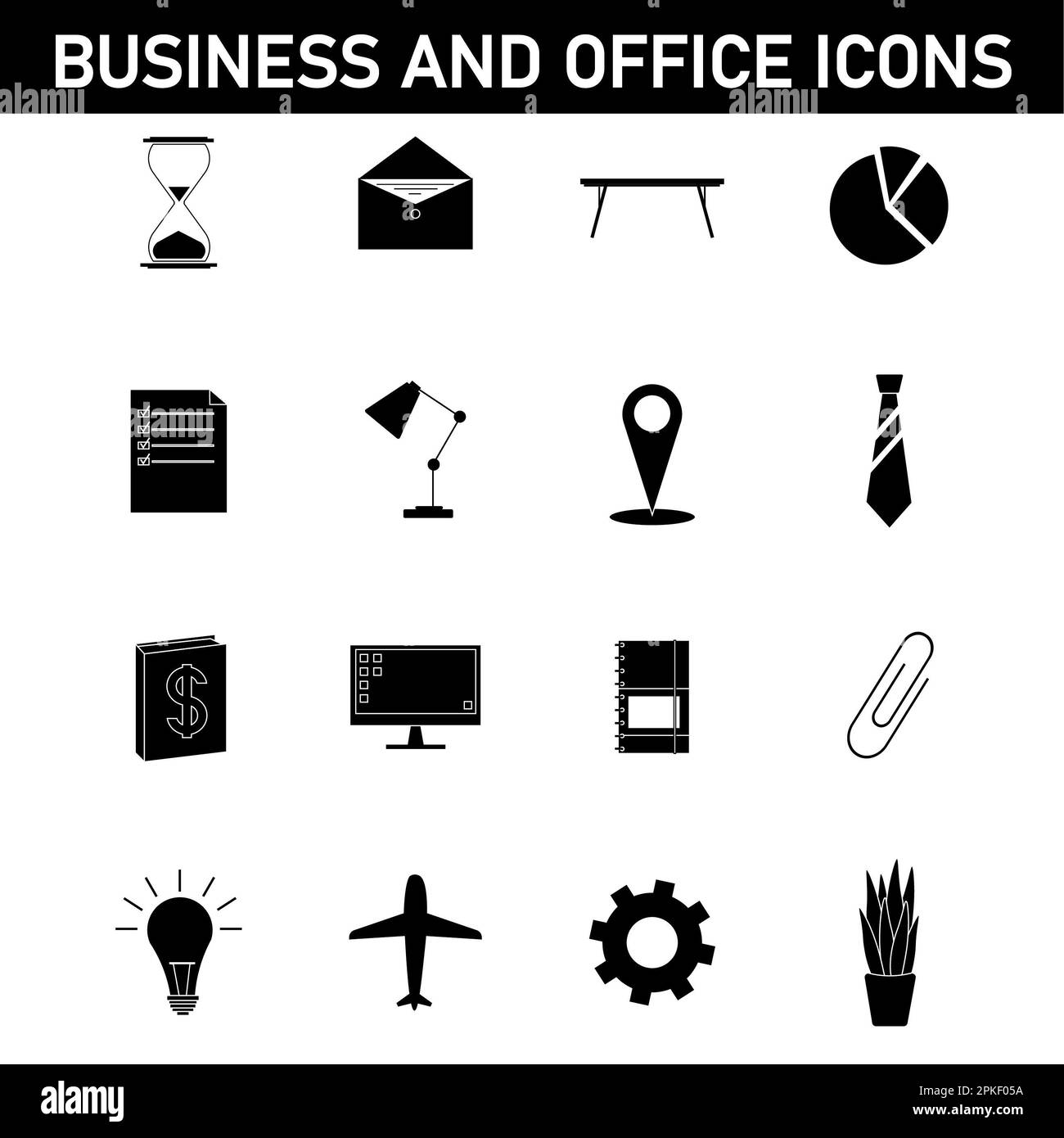 Collection of simple icons on the topic: business and office. Isolated ...
