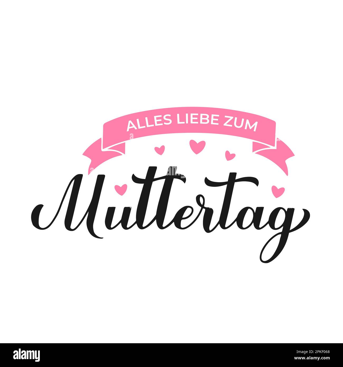 Zum Muttertag calligraphy hand lettering. Happy Mothers Day in German ...