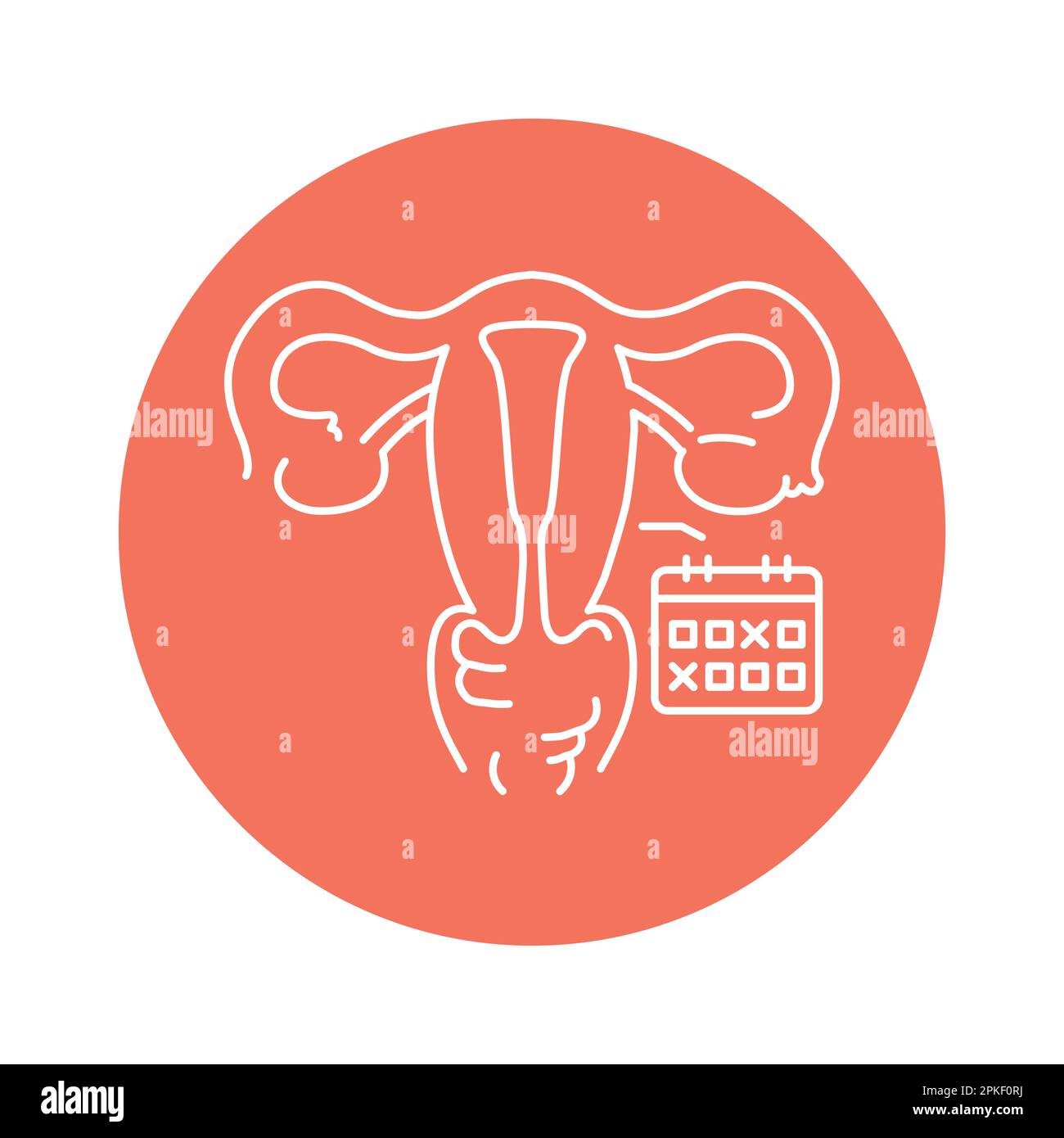 Uterine myoma color line icon. Gynecology problem. Pictogram for web ...