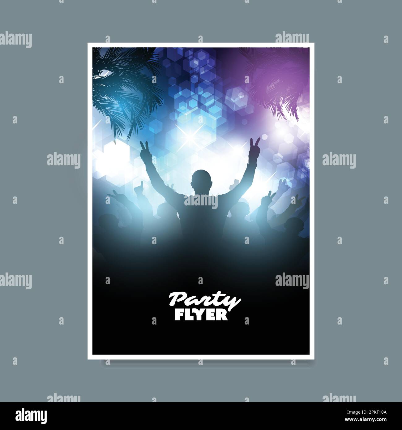 Colorful Party Poster, Placard, Flyer or Cover Design Template with ...