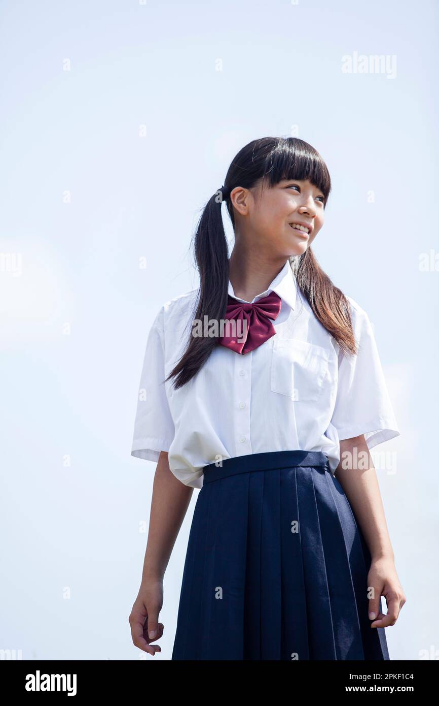 Junior High School Students Laughing in a Row Stock Photo - Alamy