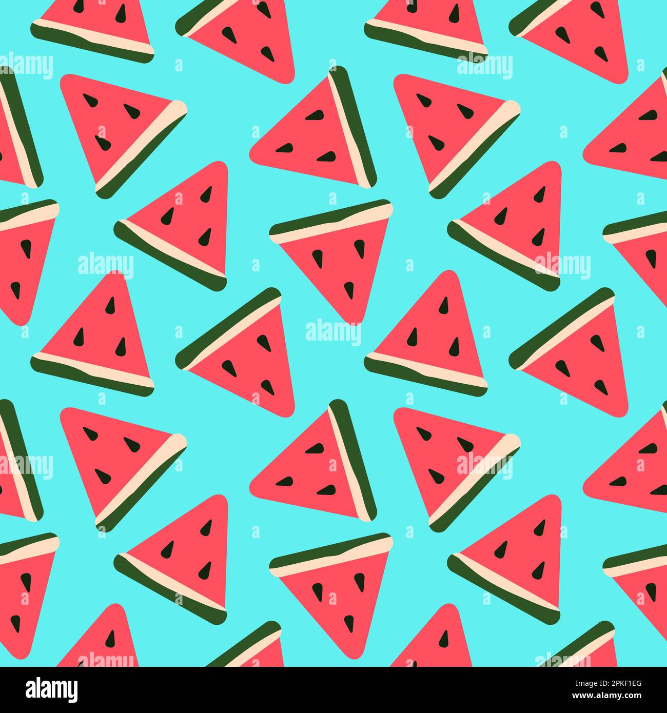 Abstract triangular summer fruits colorful seamless pattern. Sliced ...