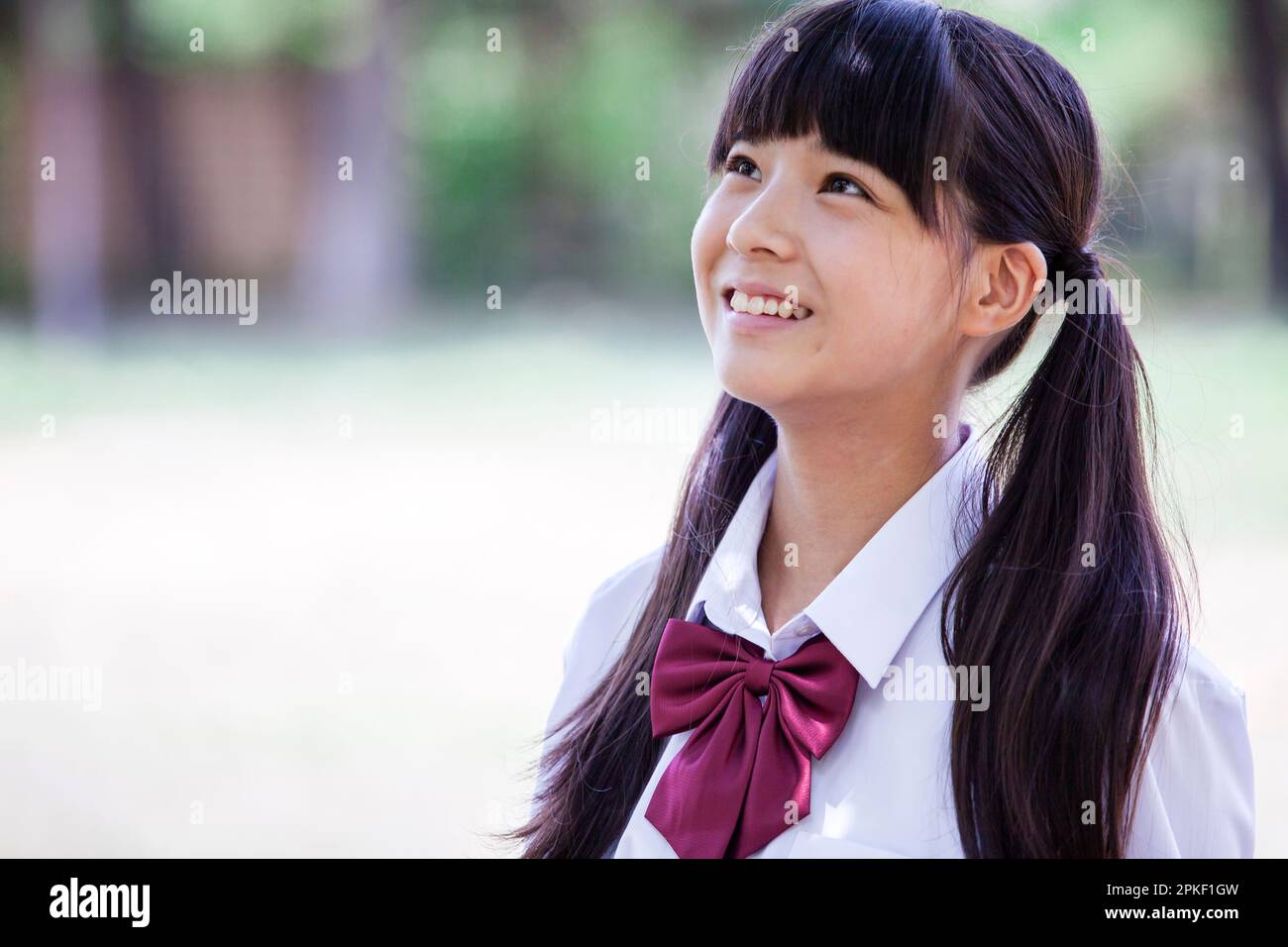 Smiling Junior High School Students Stock Photo - Alamy