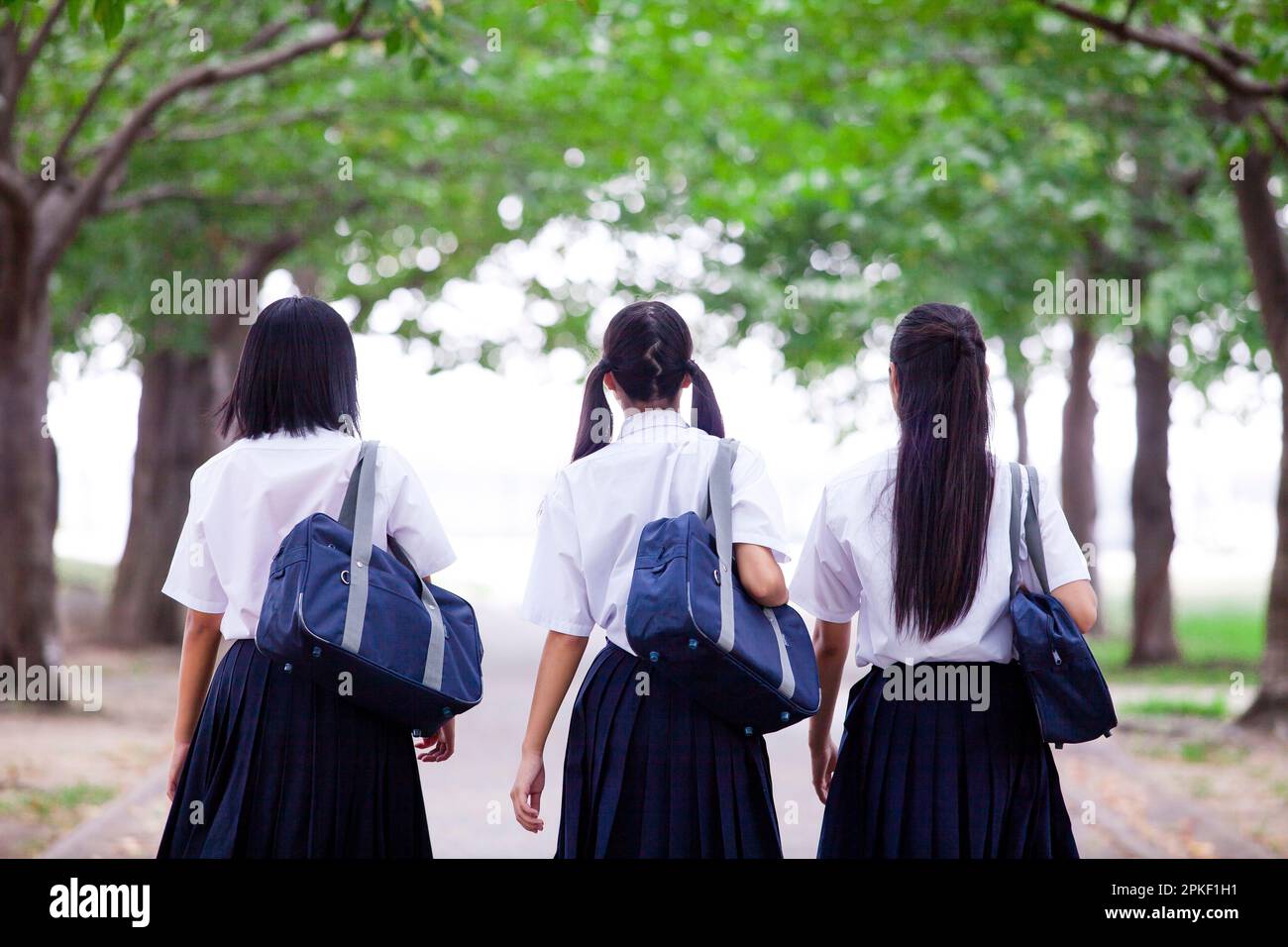 Junior high school students walking side by side Stock Photo - Alamy