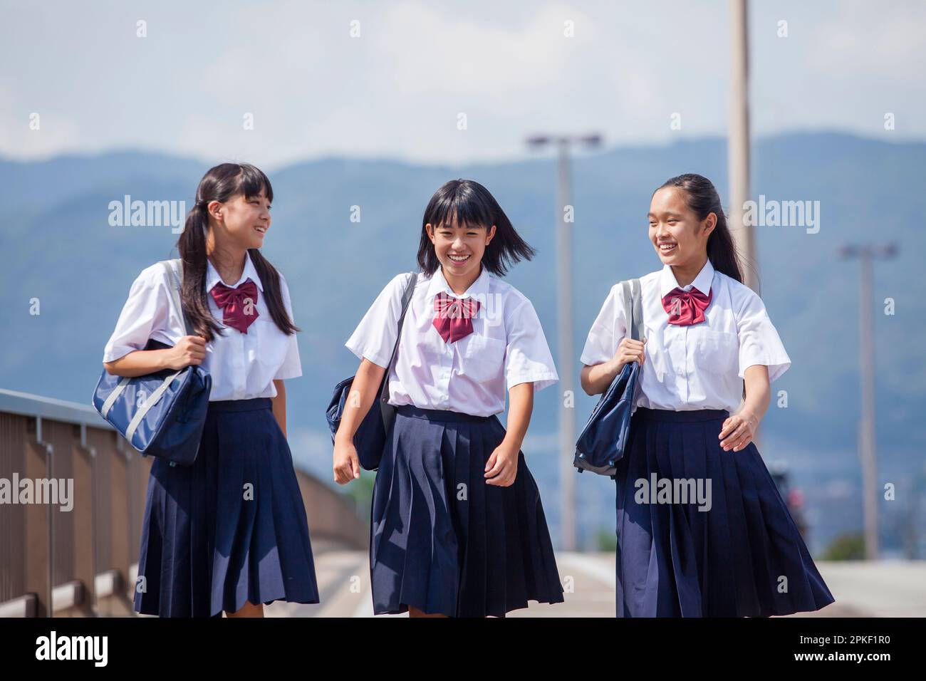Junior high school students walking in a line Stock Photo - Alamy