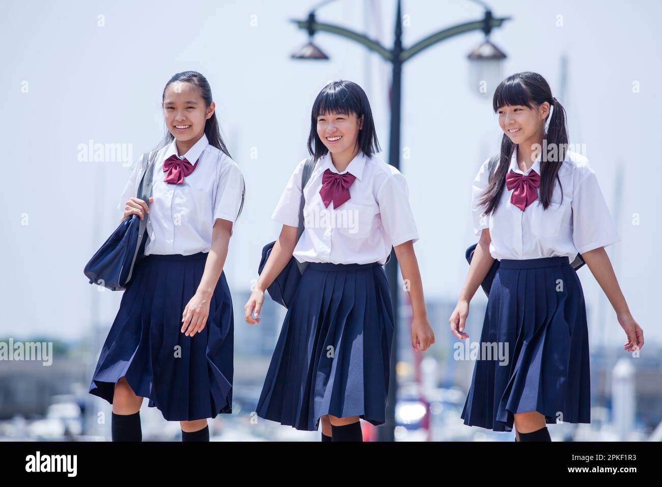 Junior high school students walking in a line Stock Photo - Alamy