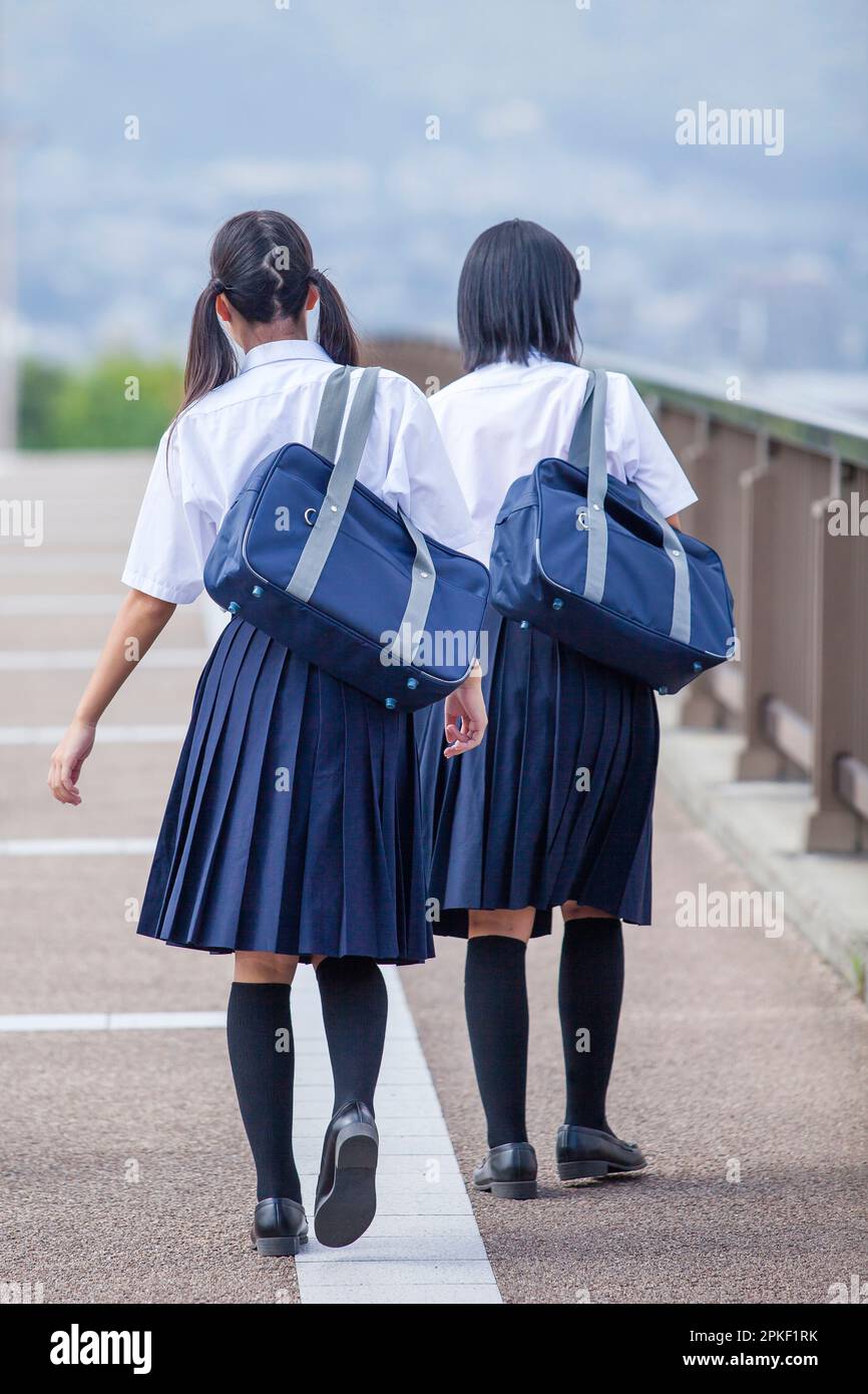 Junior high school students walking in a line Stock Photo - Alamy