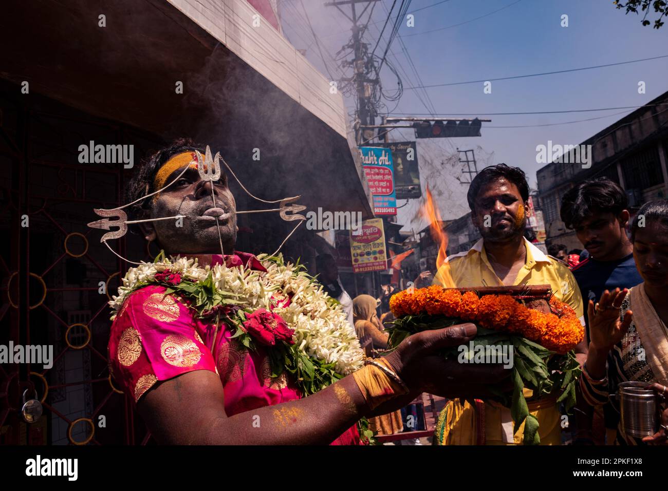 April 6, 2023, Bandel, West bengal, India: After the Sitala puja, and ...