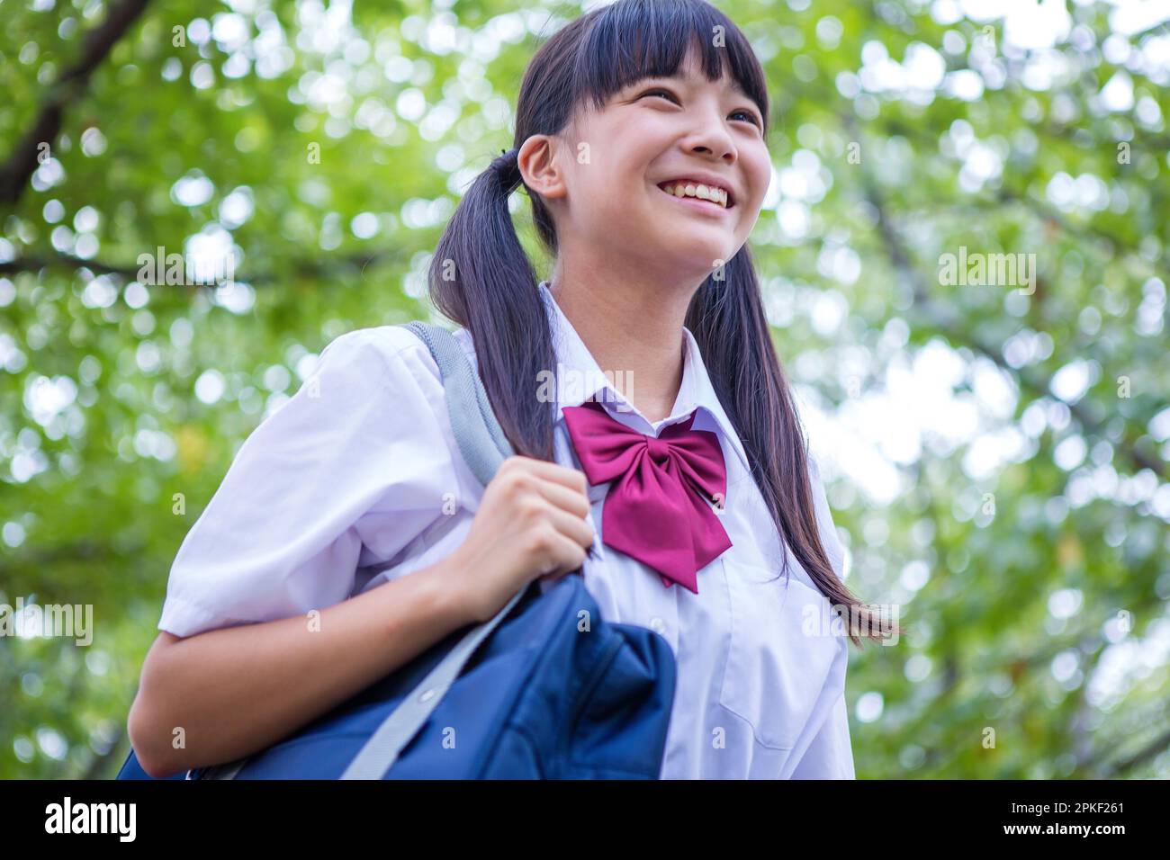Smiling Junior High School Students Stock Photo - Alamy