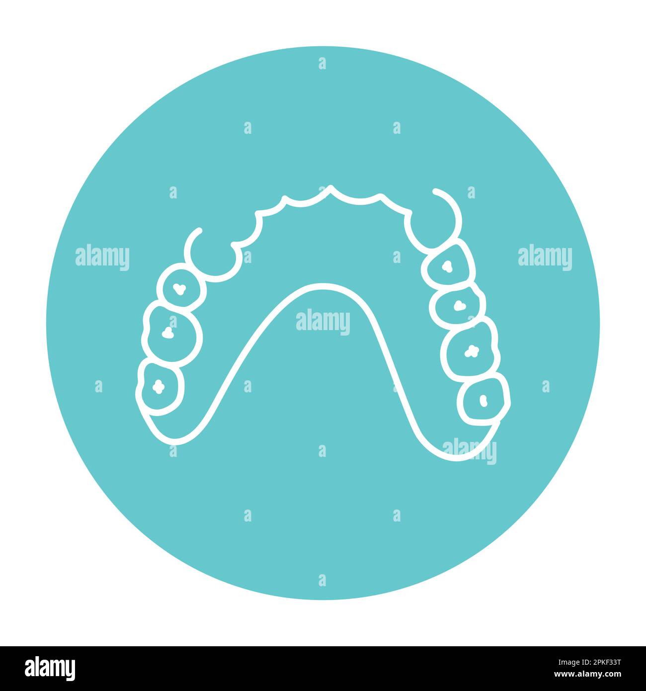 Removable partial denture line icon. Dental prosthetic. Vector ...