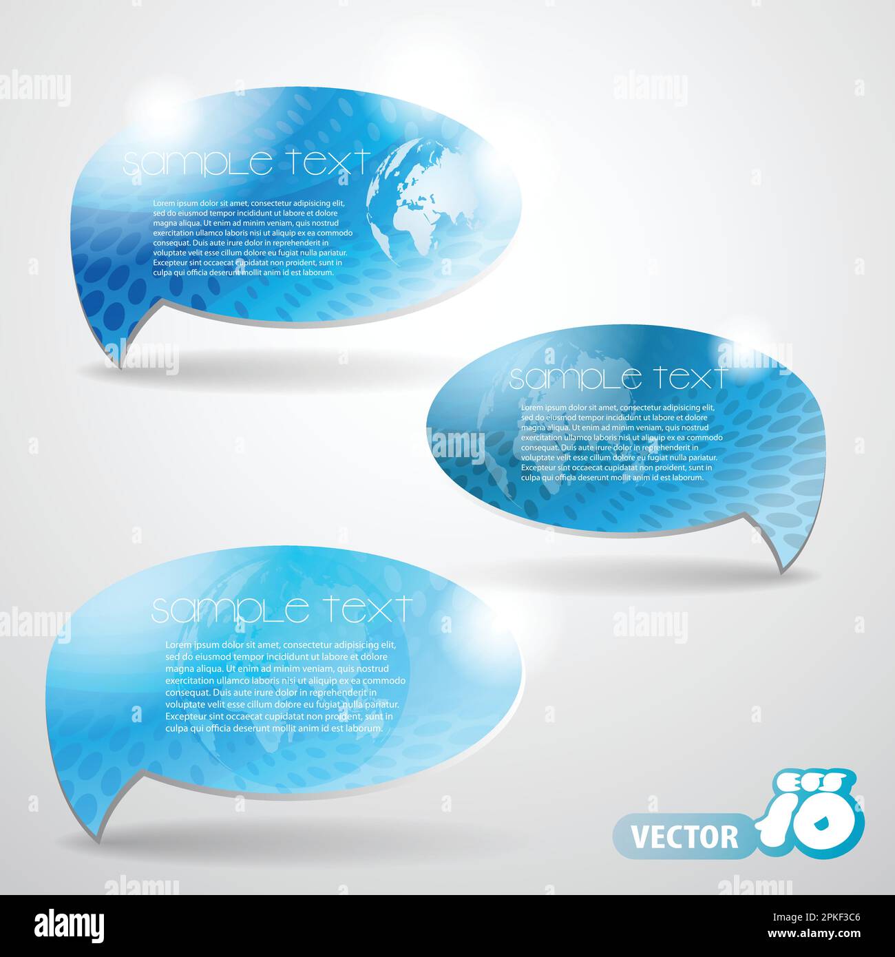 Set of Blue Speech Bubbles Stock Vector Image & Art - Alamy