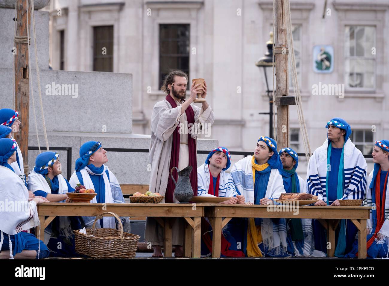 Members of Wintershall Passion company, perform their Passion Play to ...