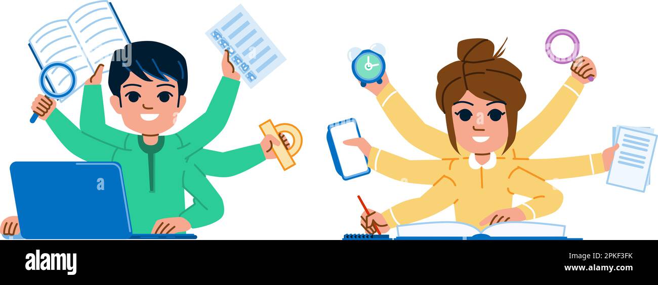 study kid vector Stock Vector Image & Art - Alamy