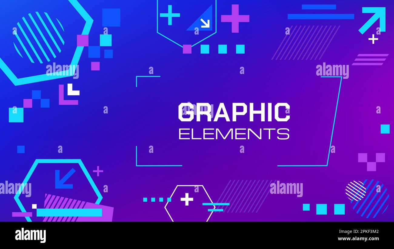 Technology shapes background. Abstract colorful frames with futuristic ...