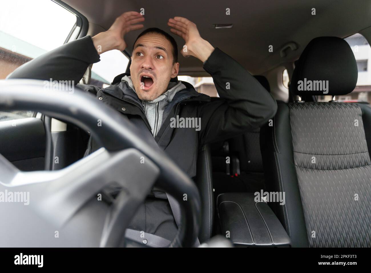 Man shouting car crash hi-res stock photography and images - Alamy