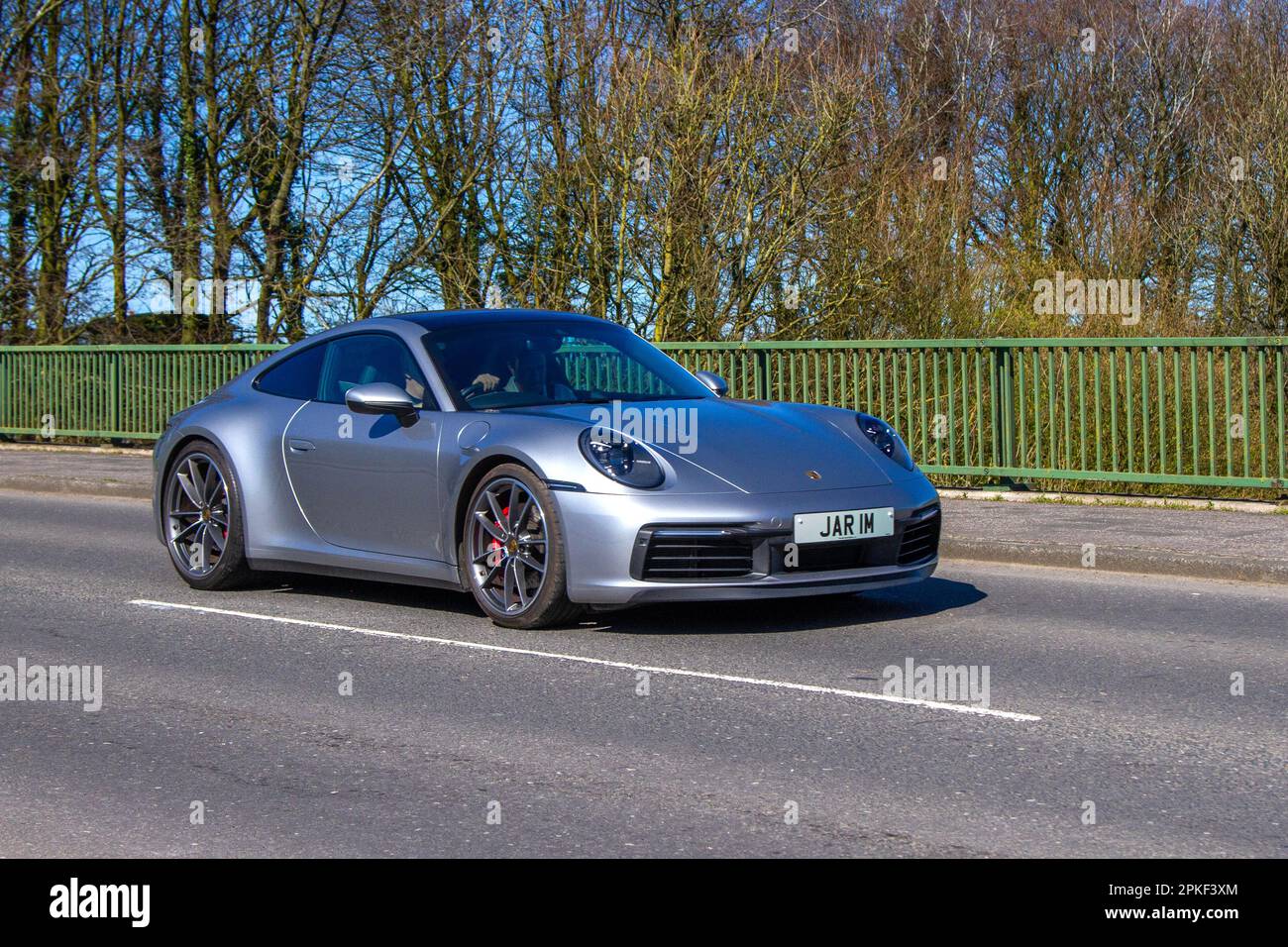 2021 Porsche 911 Carrera 4S S-A; crossing motorway bridge in Greater ...
