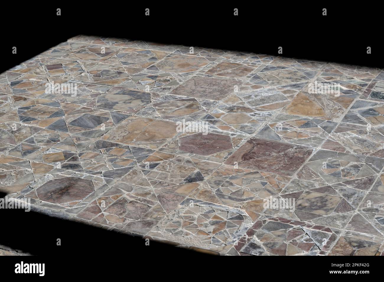 A beautifully constructed Roman marble floor , Herculaneum, Italy Stock ...