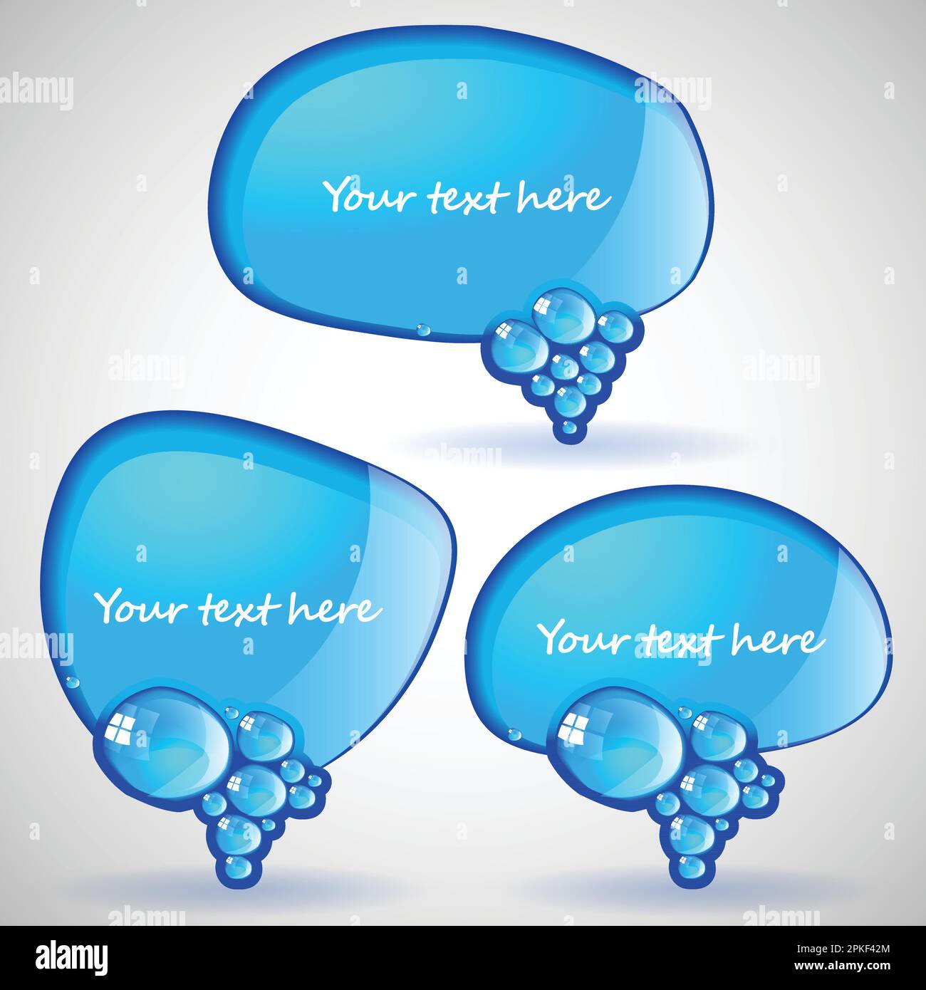 Blue Speech Bubbles Collection Clip-Art Stock Vector Image & Art - Alamy