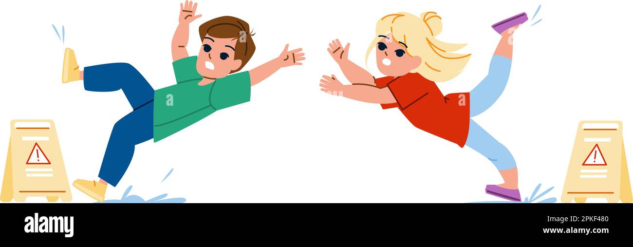 kid wet floor vector Stock Vector Image & Art - Alamy