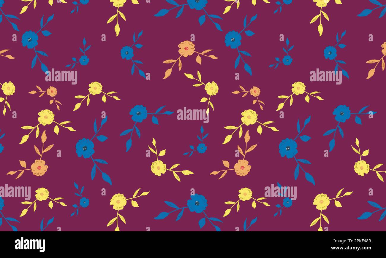 Hand printed textile Stock Vector Images - Alamy