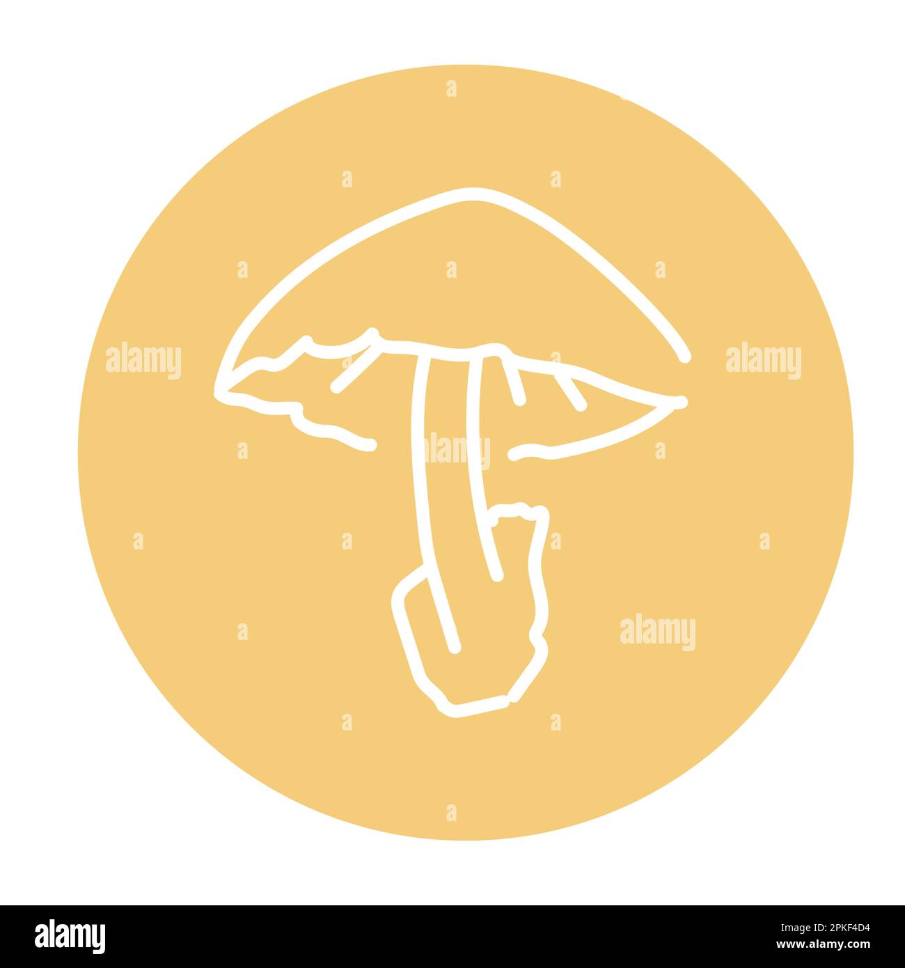 Straw mushroom color line icon. Cooking ingredient. Pictogram for web ...