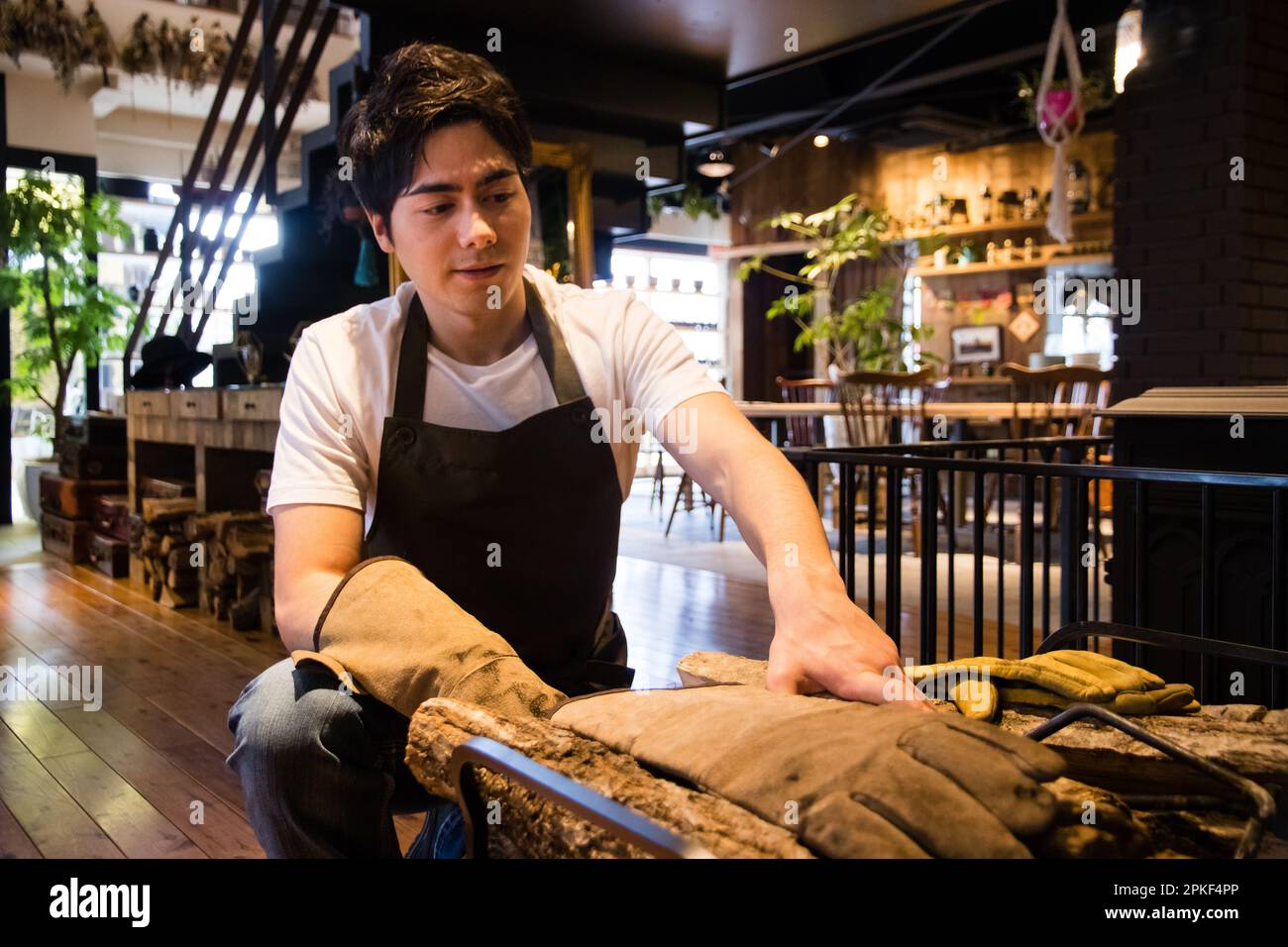 A café worker Stock Photo - Alamy