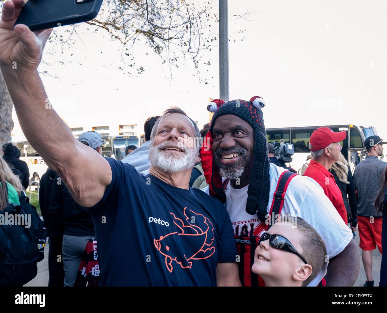 April 4, 2023, San Diego, CA: Fans young and old of San Diego State ...