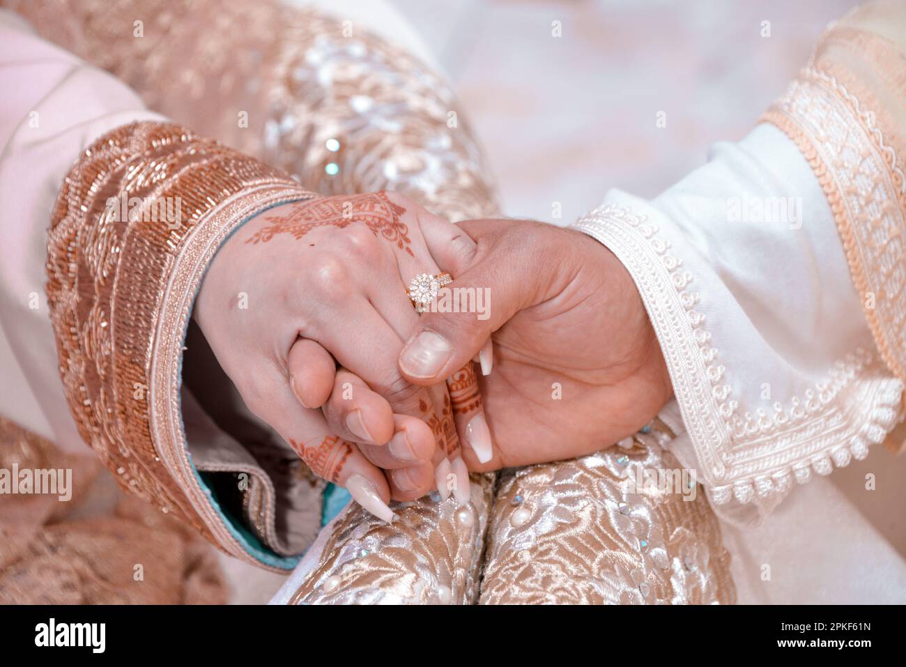Muslim Bride And Groom Hands