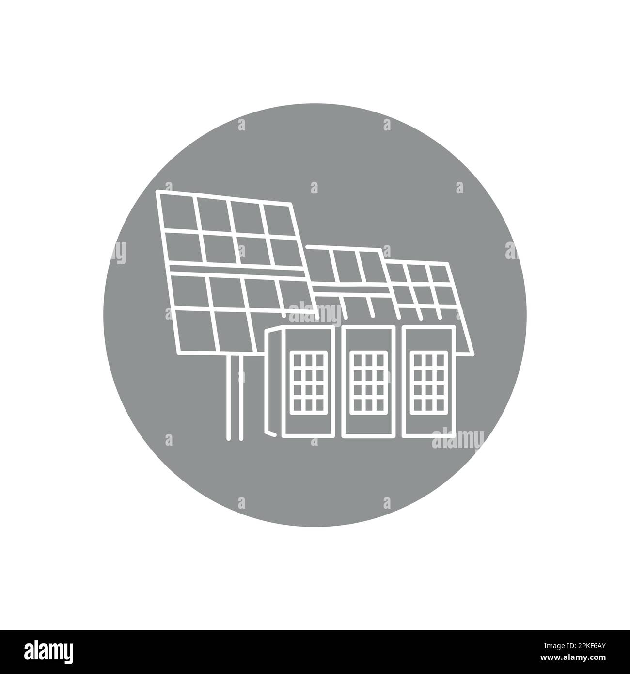 Solar battery color line icon. Renewable energy sources. Pictogram for ...