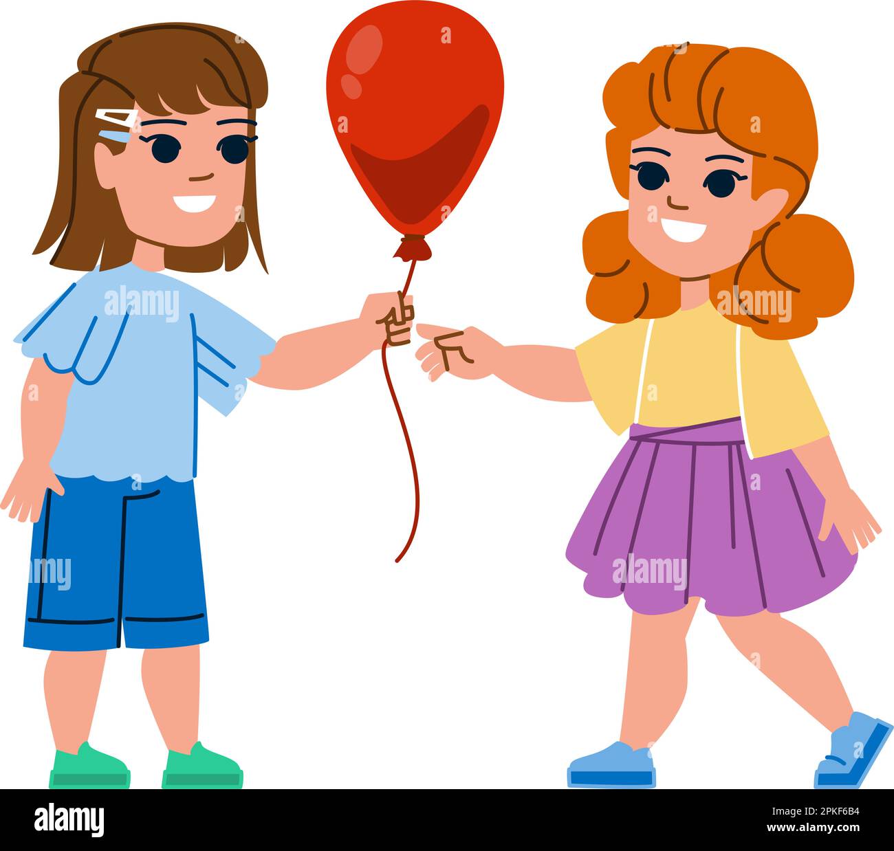 kid girl take give vector Stock Vector Image & Art - Alamy