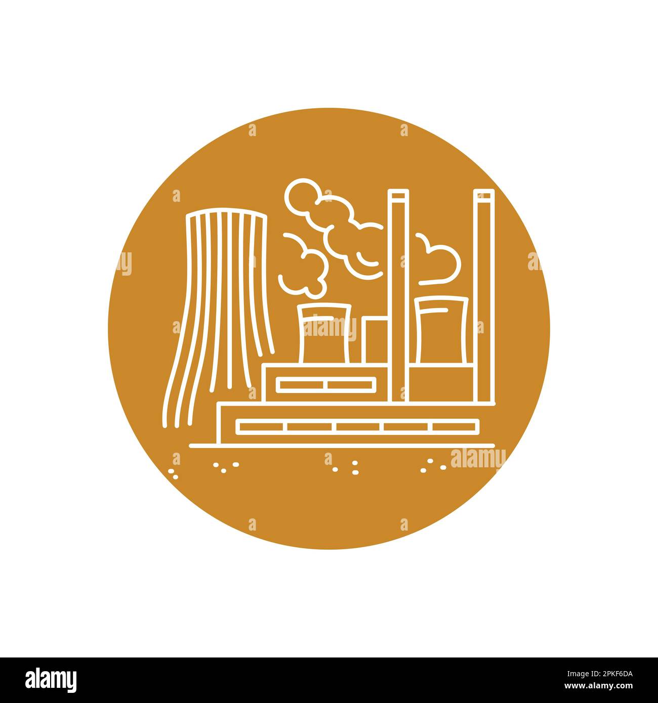 Coal factory color line Stock Vector Images - Alamy