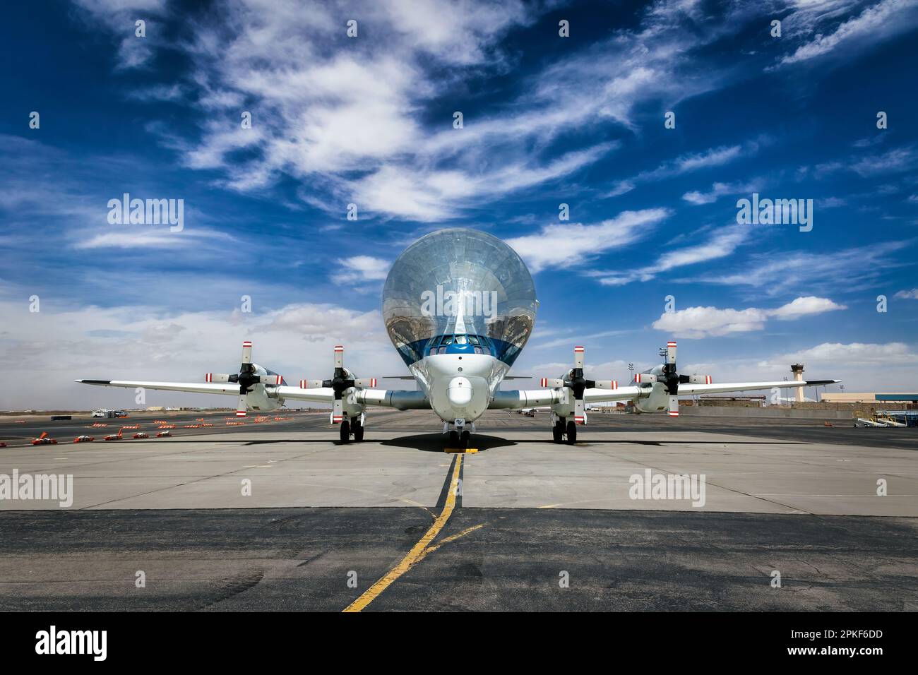 NASA's Aero Spacelines Super Guppy on the tarmac in El Paso, Texas ...