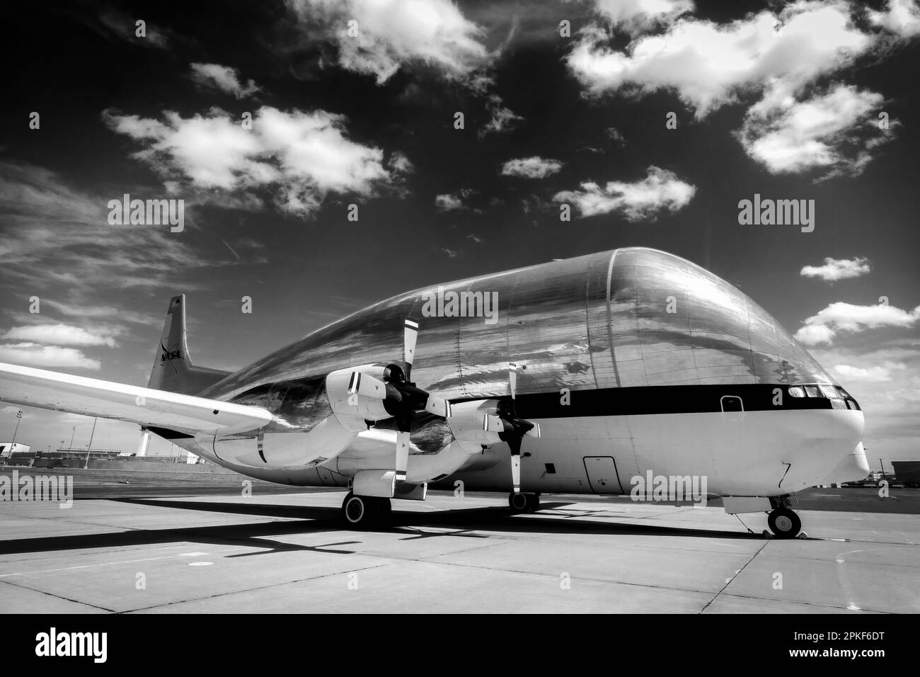 NASA's Aero Spacelines Super Guppy on the tarmac in El Paso, Texas ...