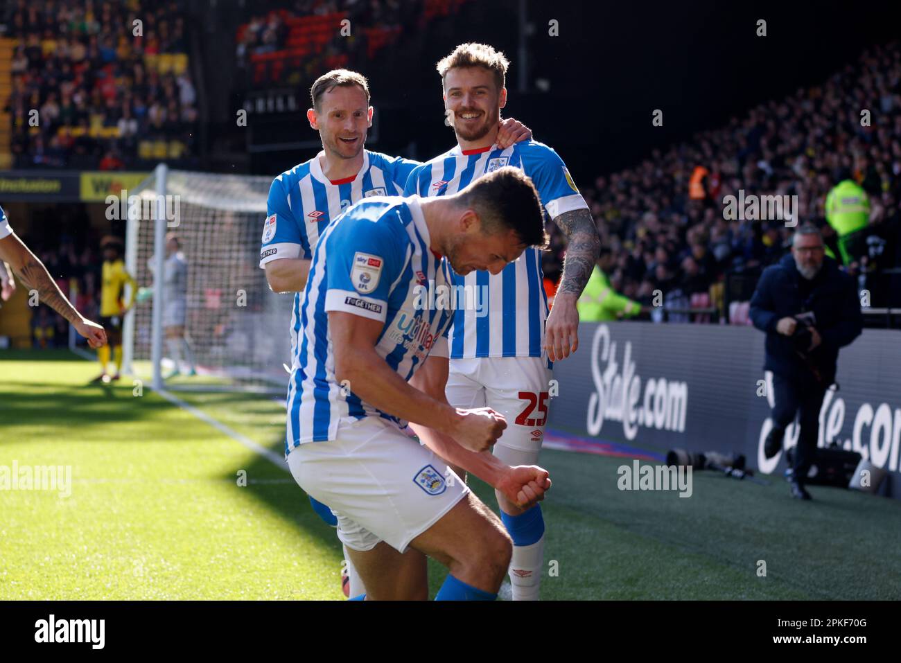 Huddersfield Town's Matty Pearson celebrates assisting Huddersfield ...