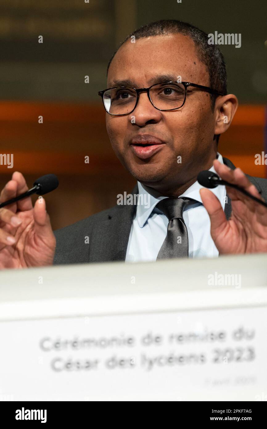 Paris, France. 07th Apr, 2023. Pap Ndiaye during the fifth edition of ...