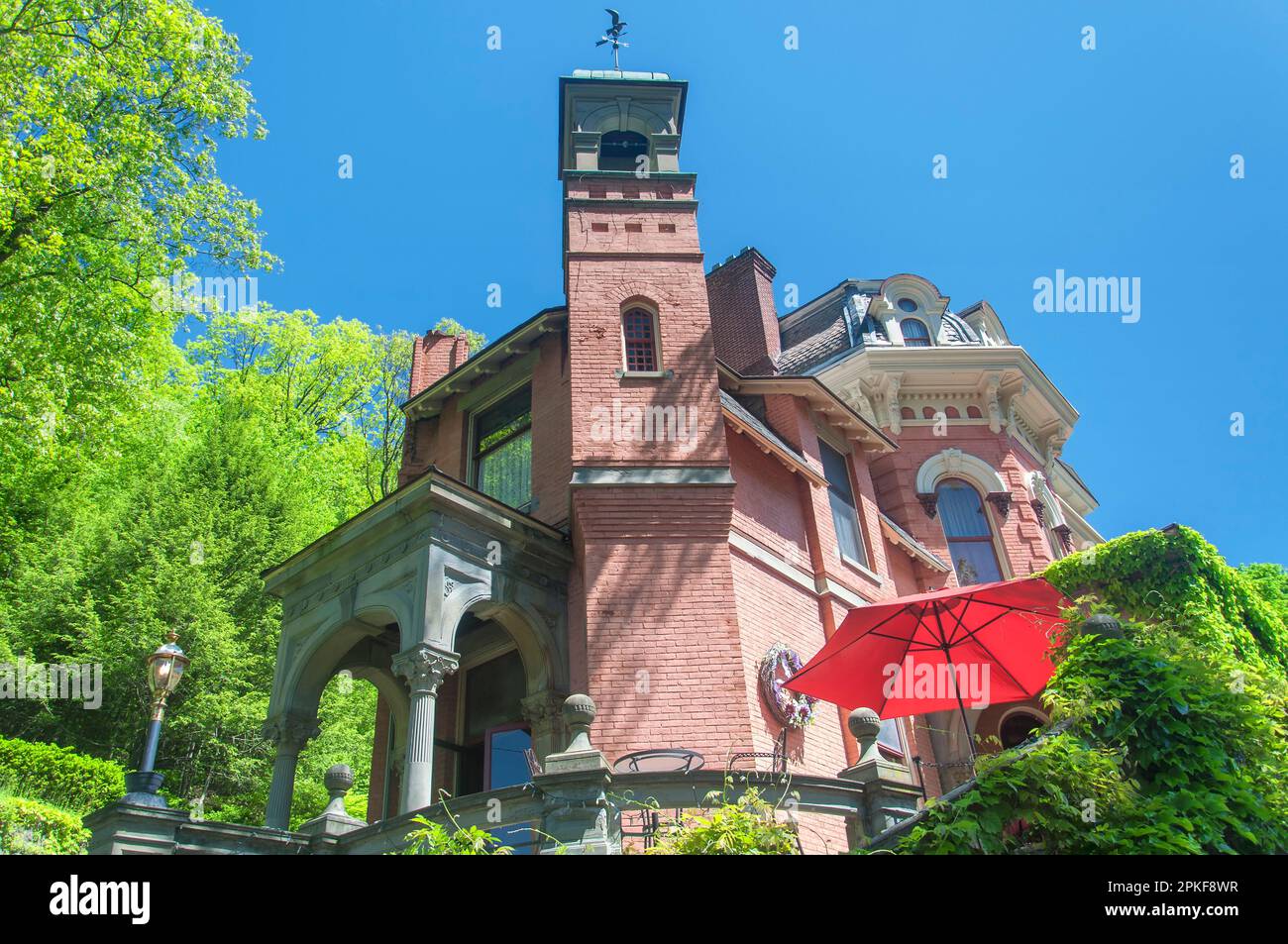 the historic harry packer mansion in Jim Thorpe Pennsylvania on sunny ...