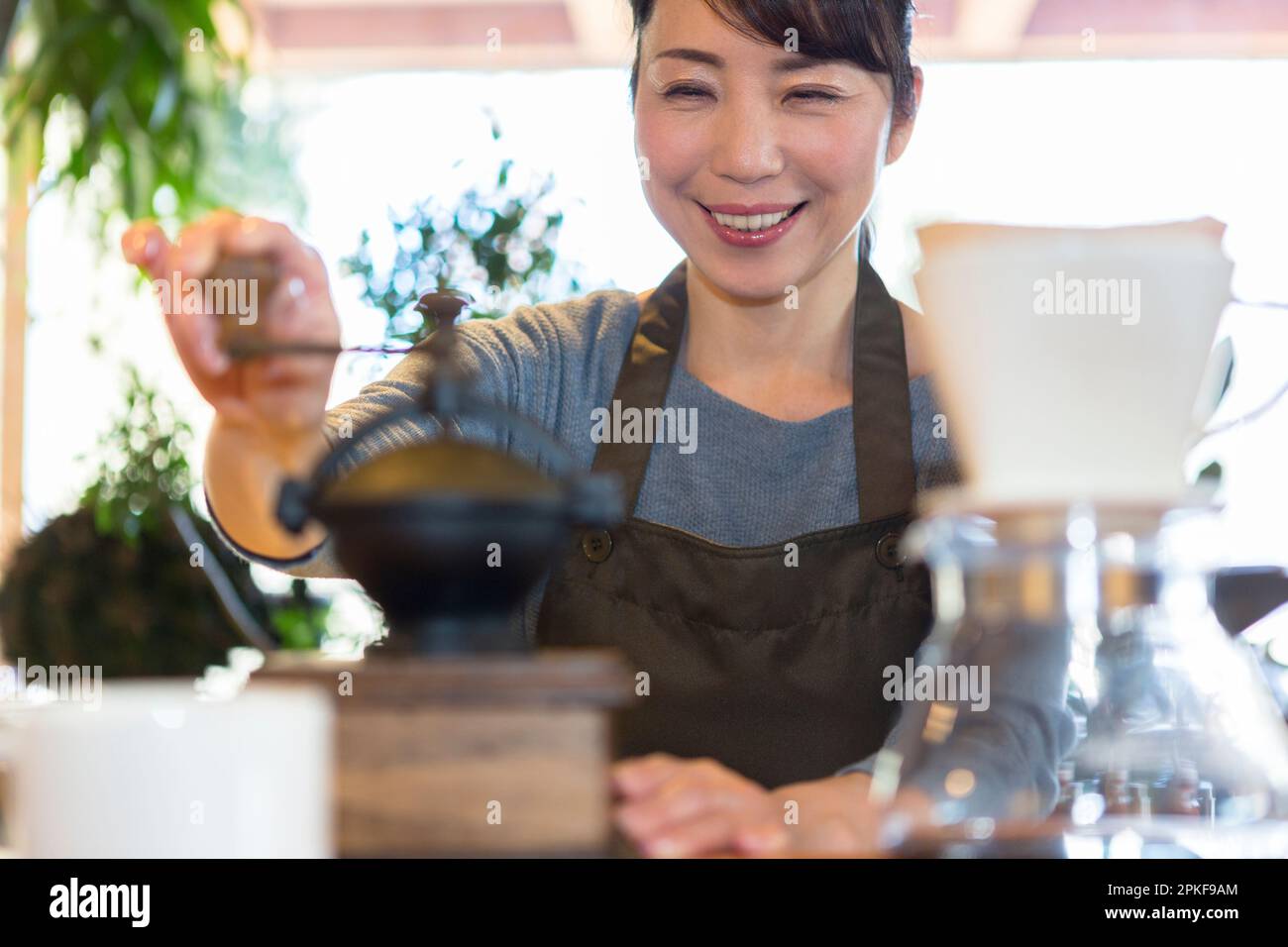 Japanese woman eating beans hi-res stock photography and images - Alamy