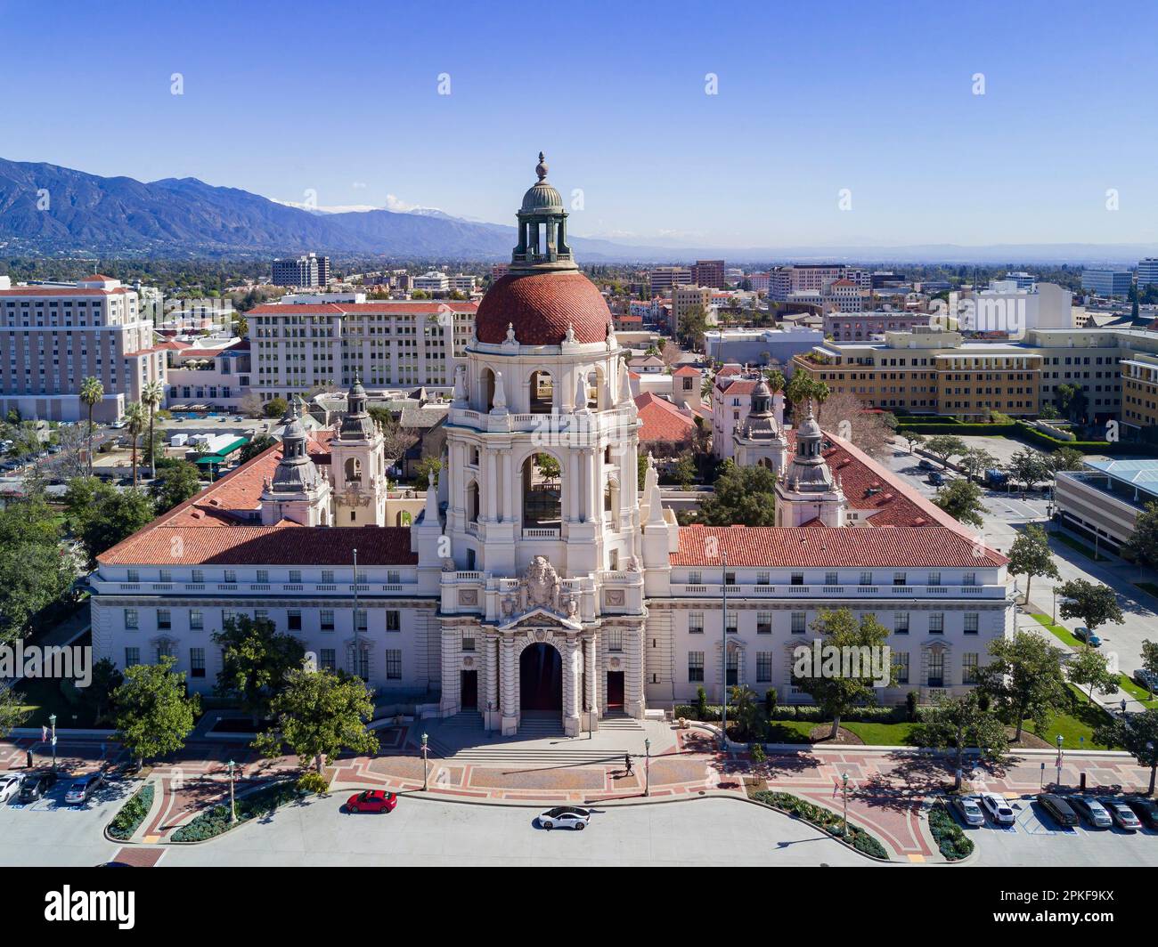 Aerial view pasadena city hall hi-res stock photography and images - Alamy