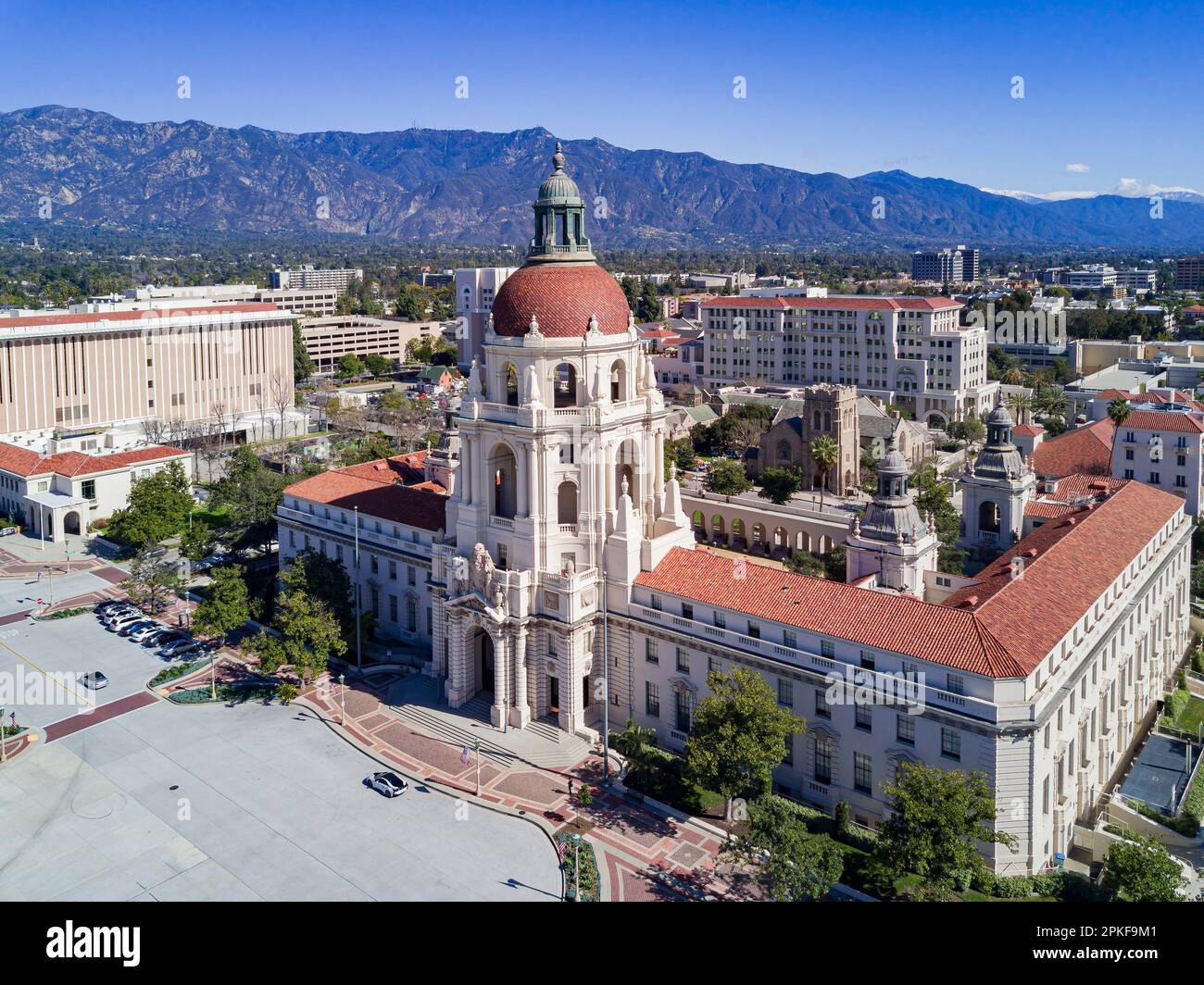 Aerial view pasadena city hall hi-res stock photography and images - Alamy