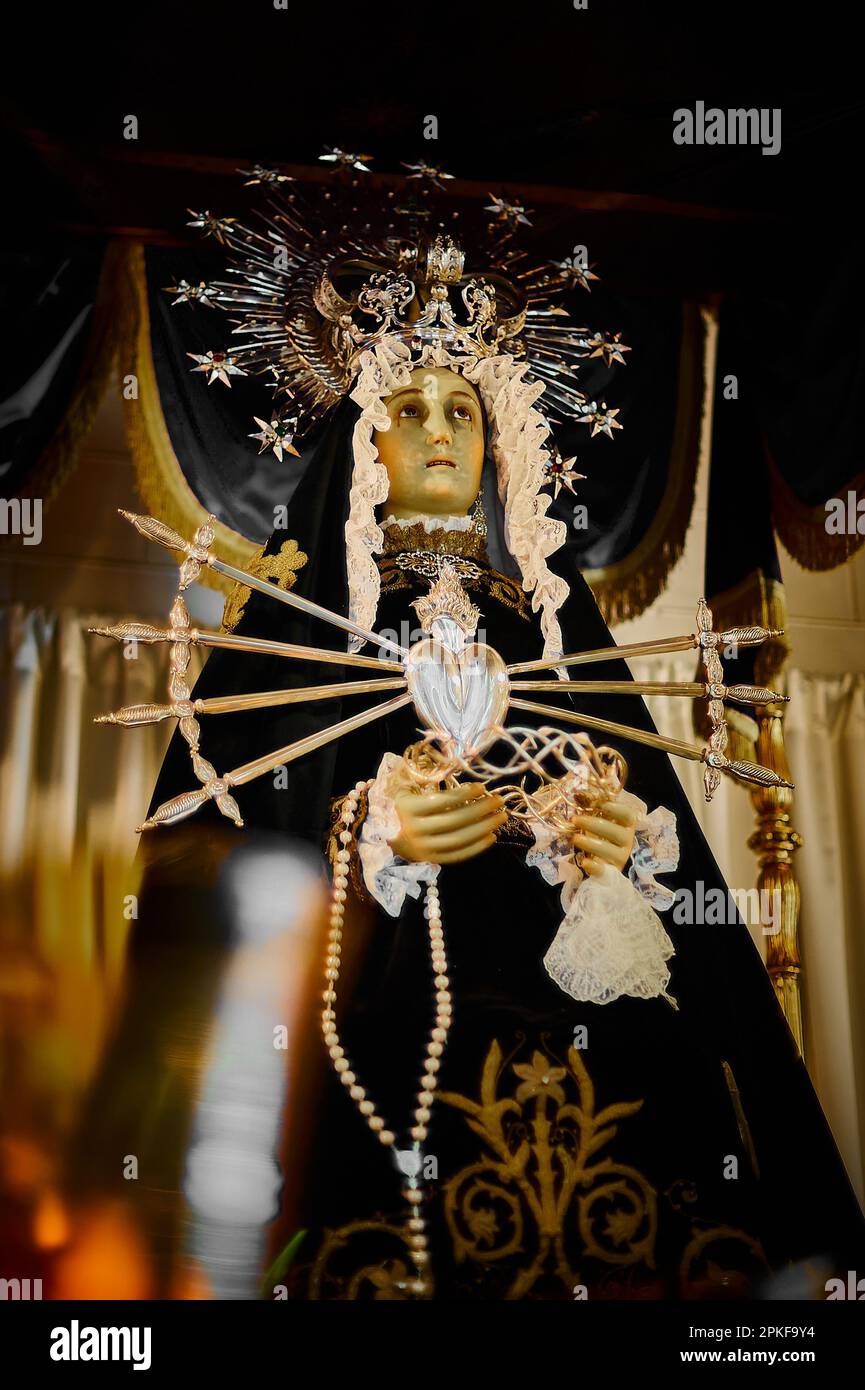 Beautiful figure of Our Lady of Sorrows Stock Photo - Alamy
