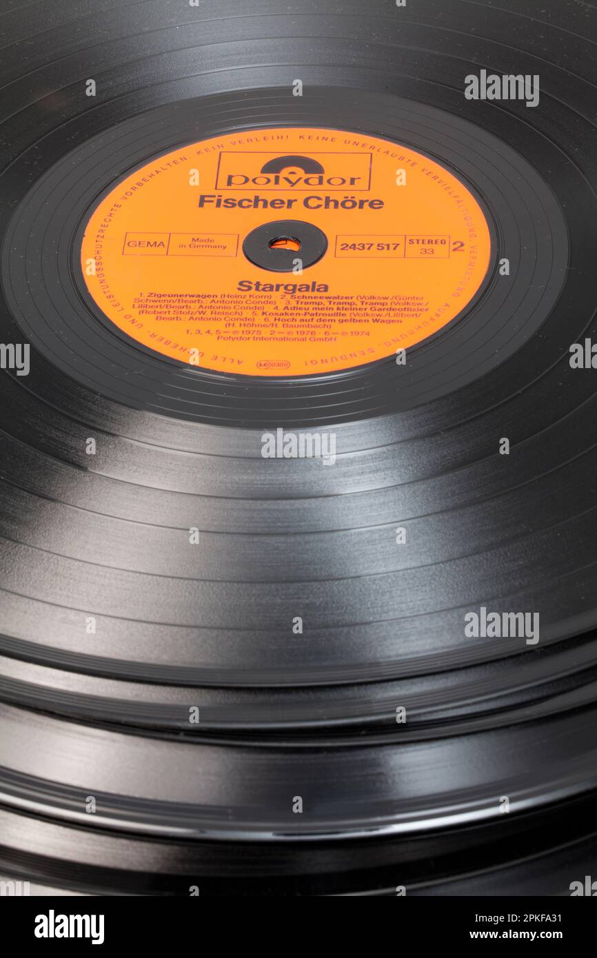 Vinyl record close up vintage hi-res stock photography and images - Alamy