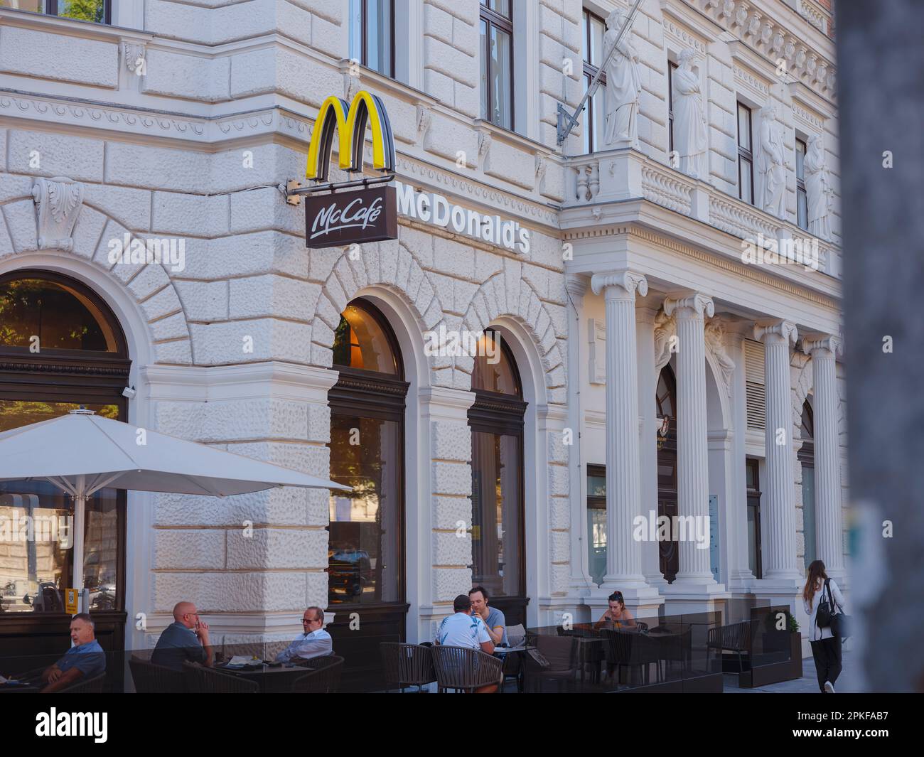 Vienna, Austria - August 8, 2022: McDonald's Restaurant in Munich ...