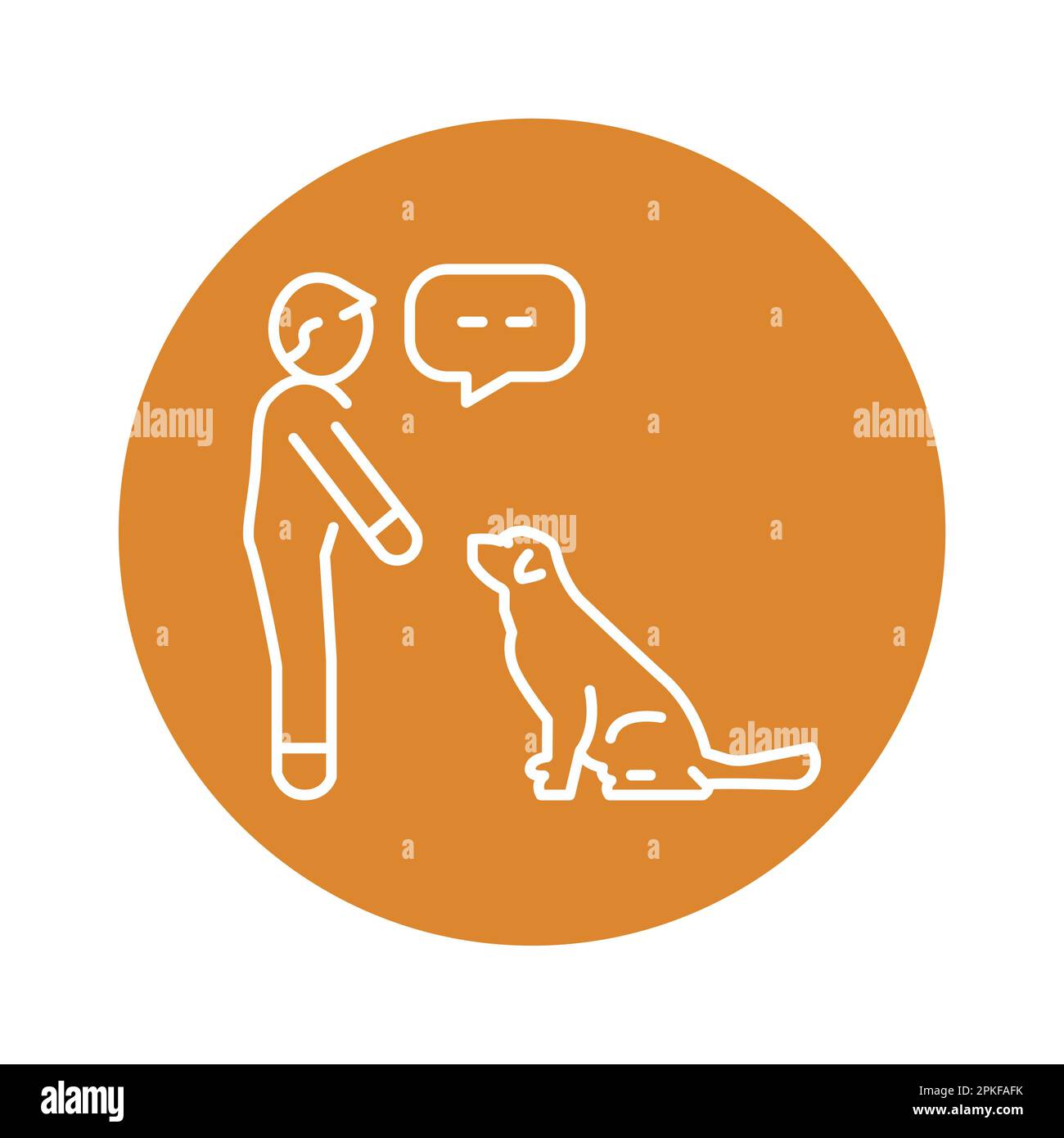 Dog command sit Stock Vector Images - Alamy